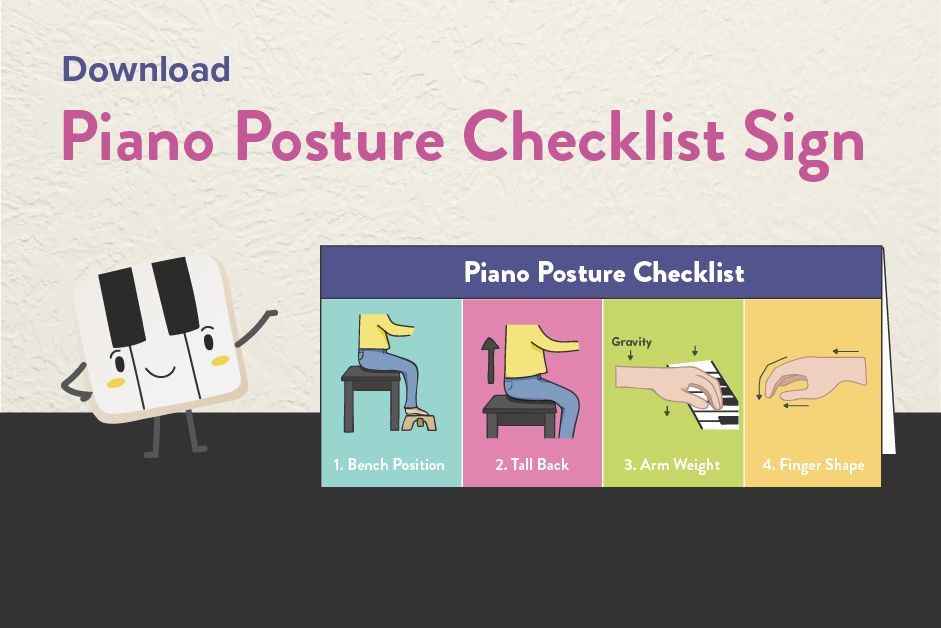 Free Download: Piano Posture Checklist Sign - Hoffman Academy