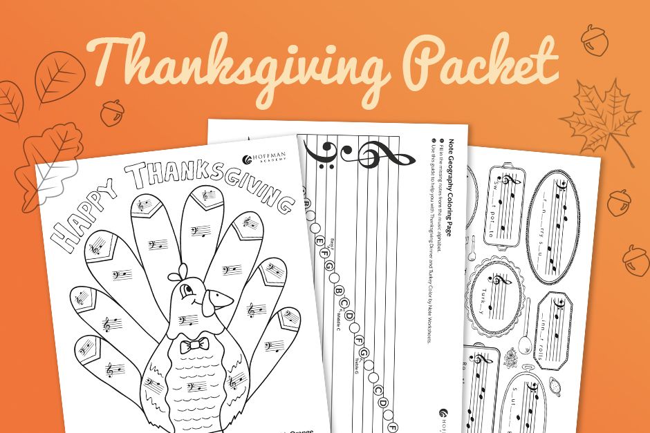 Learn Thanksgiving Piano Music in Our Free Thanksgiving Packet