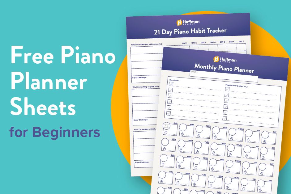Piano Planner Sheets | Free Resources for Beginners