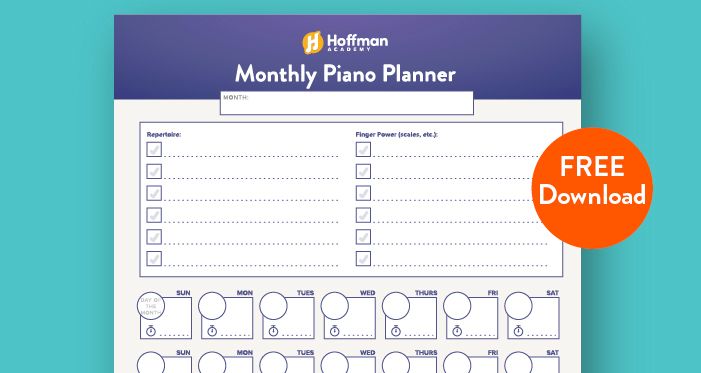 Piano Planner Sheets | Free Resources for Beginners