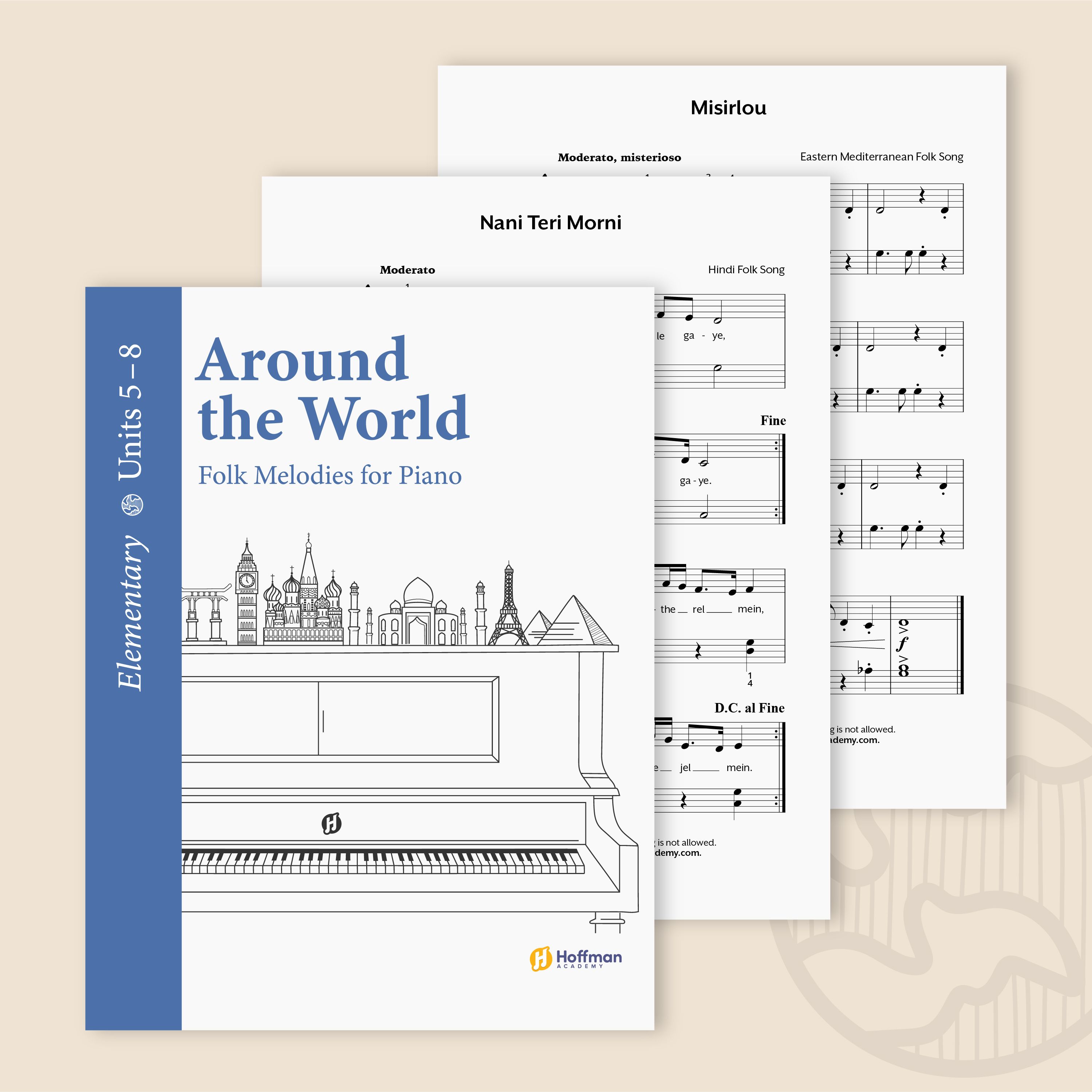 Easy Piano Sheet Music | World Folk Melodies
