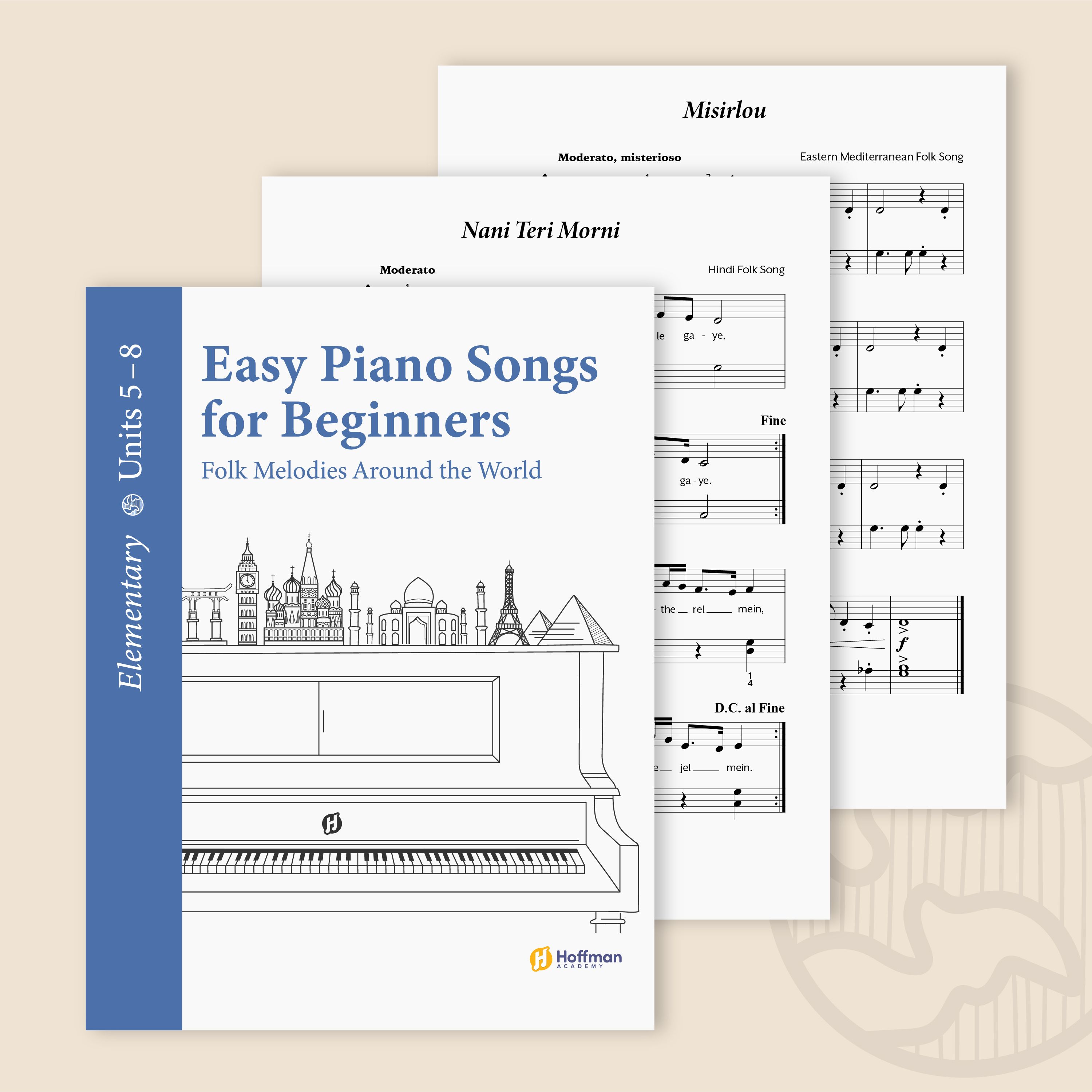 Easy Piano Sheet Music | World Folk Melodies