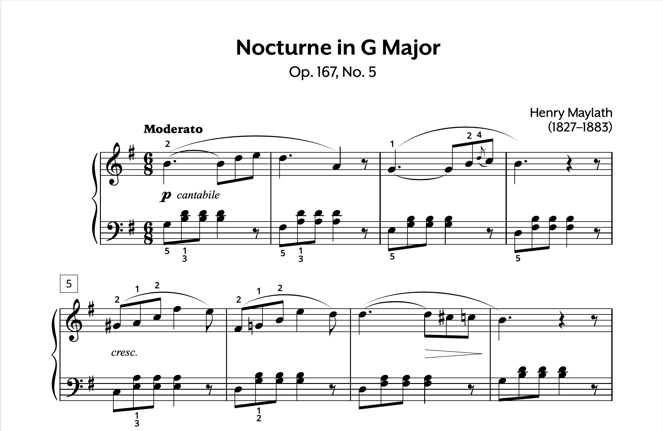 Nocturne in G Major, Op. 167, No. 5