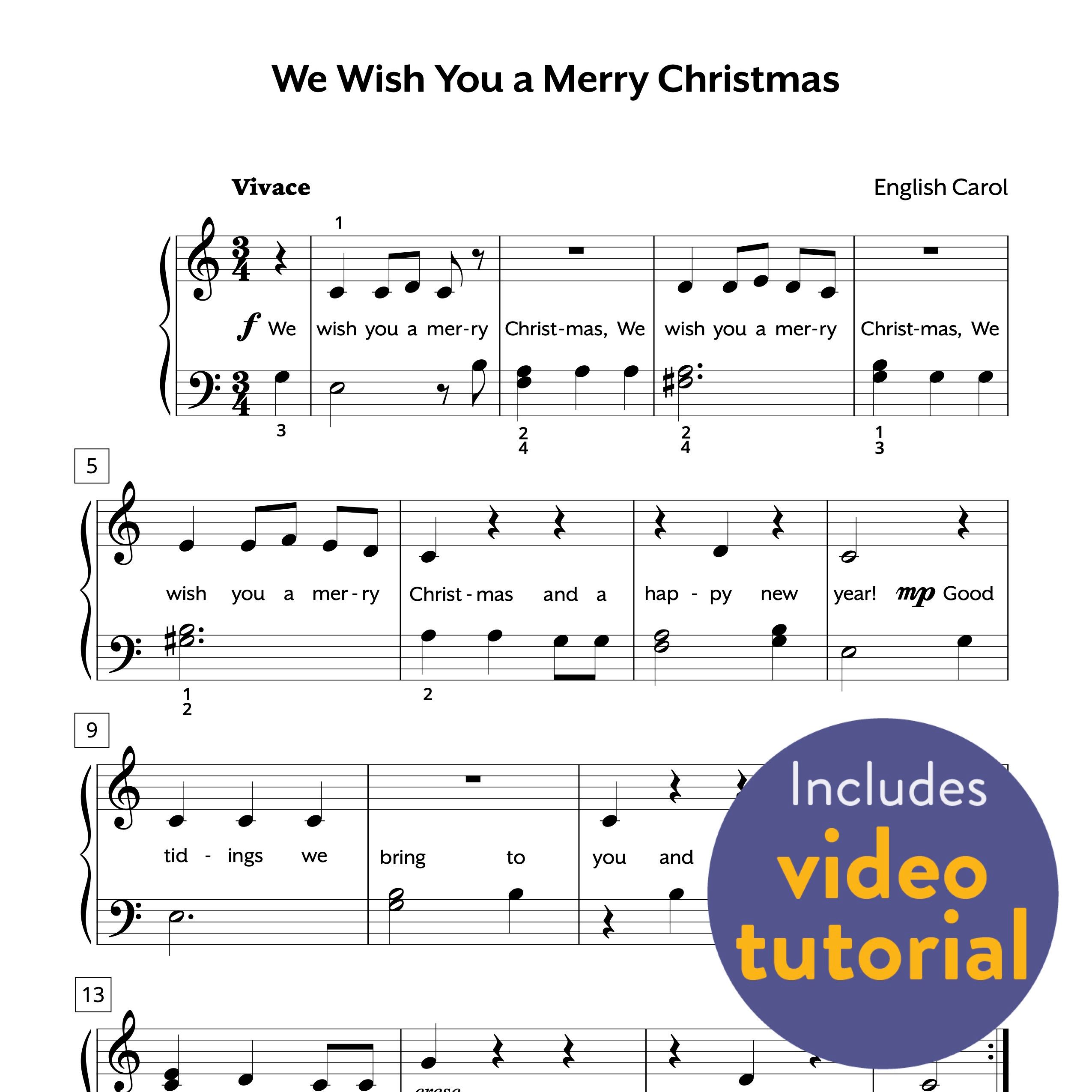 We Wish You a Merry Christmas Sheet Music | Easy, Free