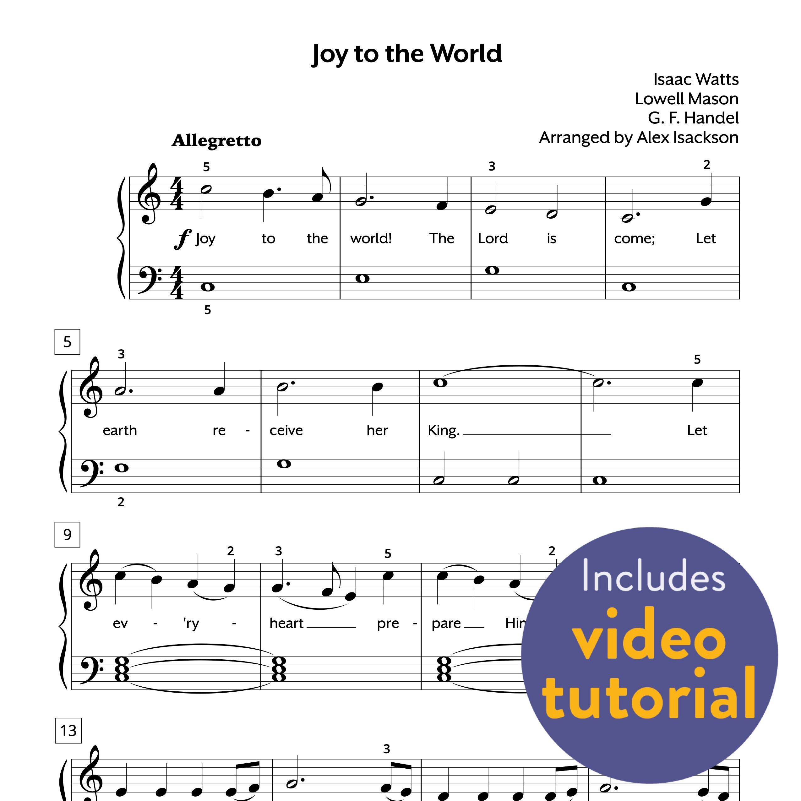 Joy to the World Sheet Music | Elementary level PDF
