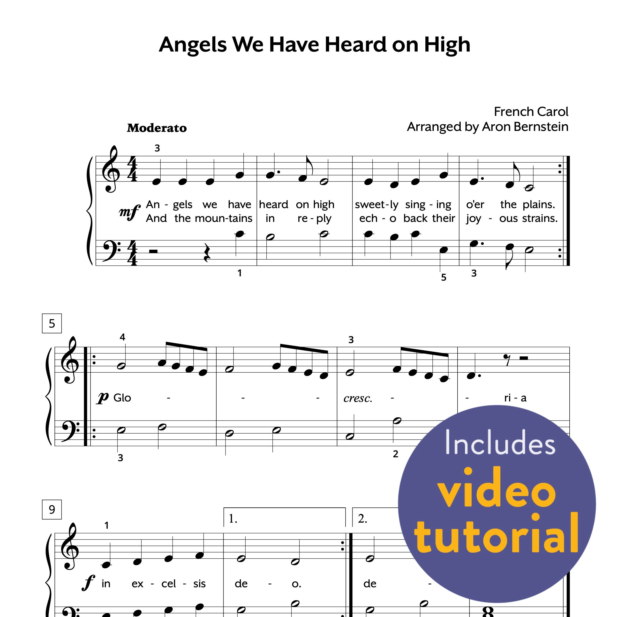 Angels We Have Heard on High - Piano Sheet Music, Easy