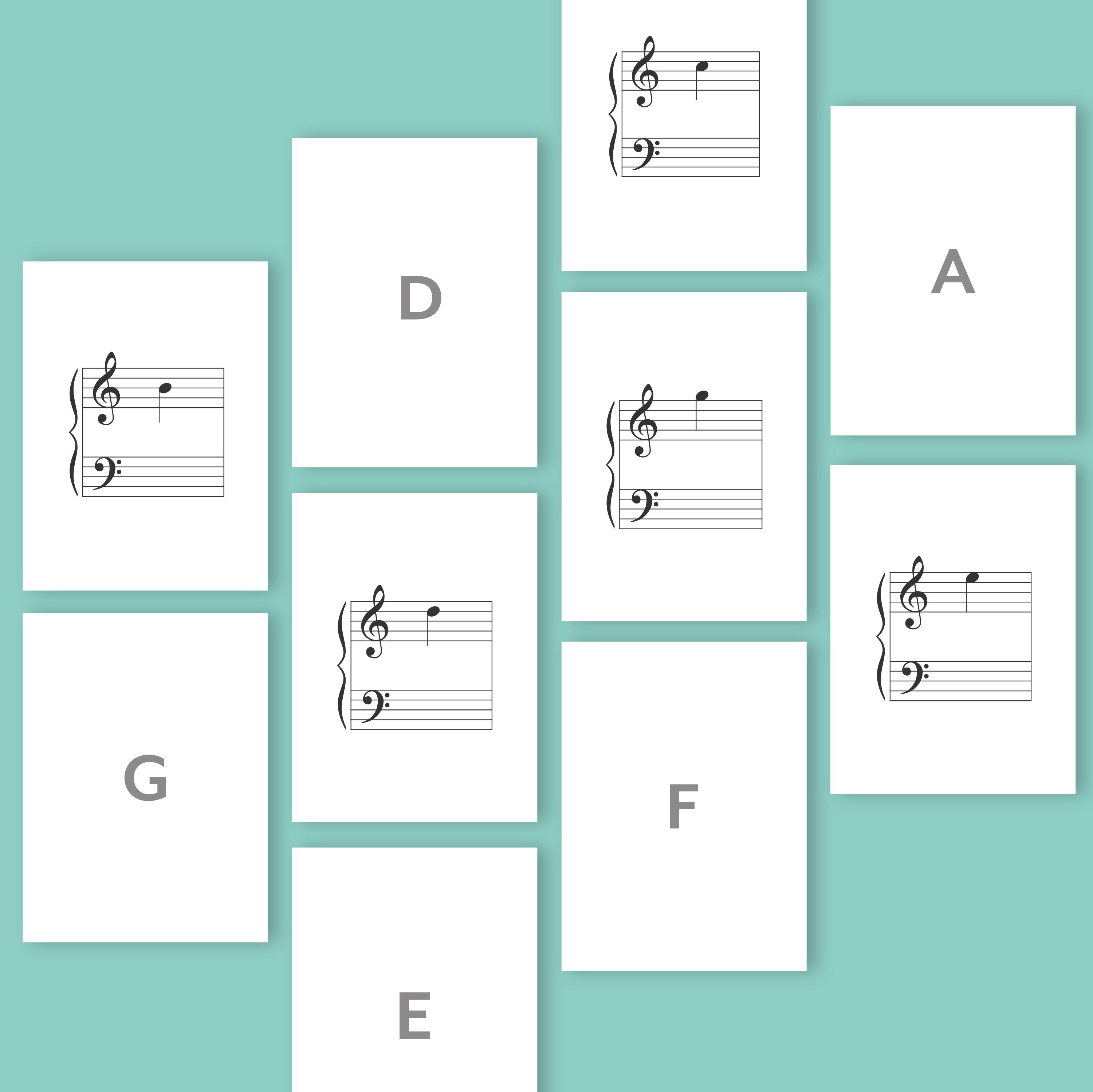 Grand Staff Flashcards | Free, Printable PDF w/ Guide Notes