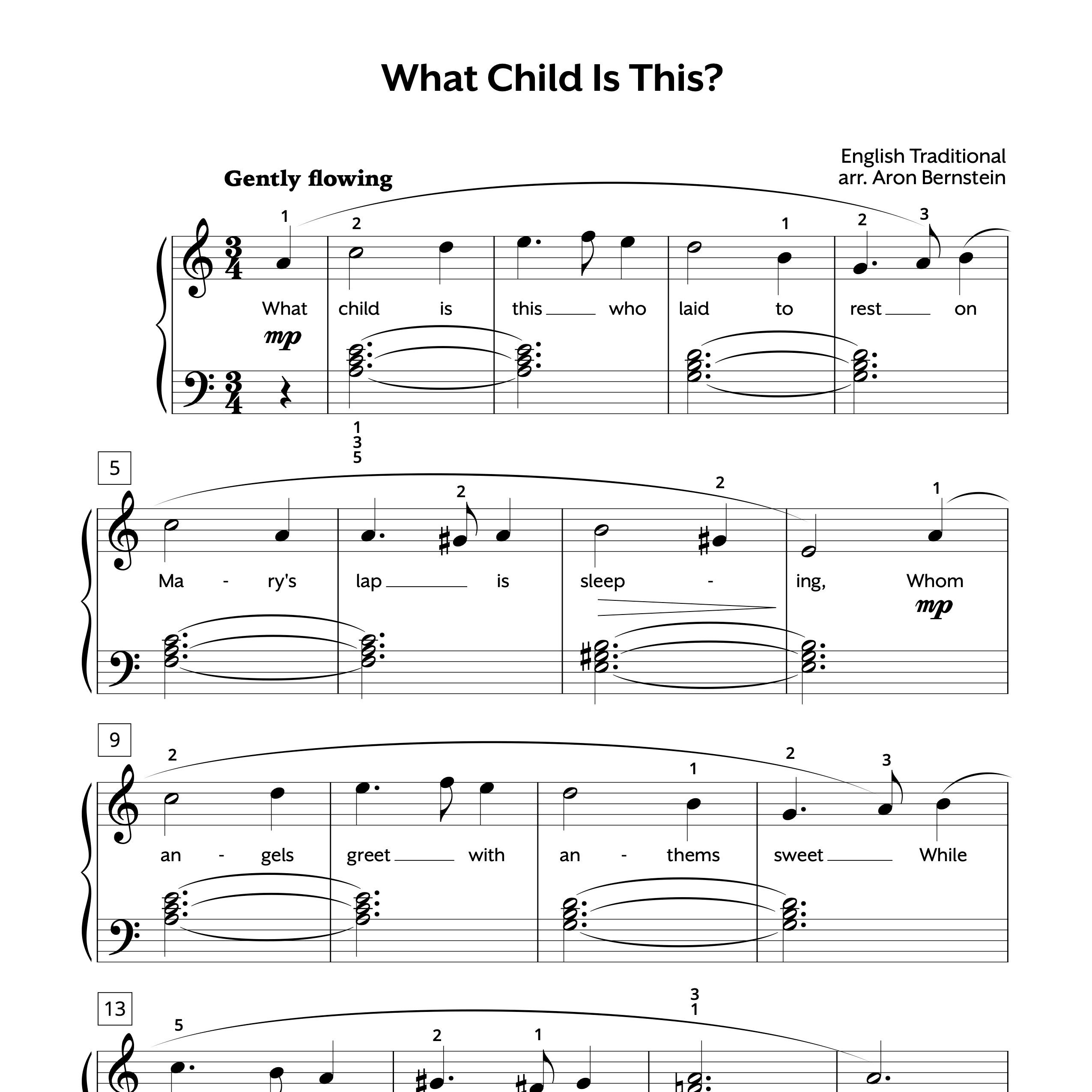 What Child Is This? Piano Sheet Music w/ Chords | Free, Late-Elementary
