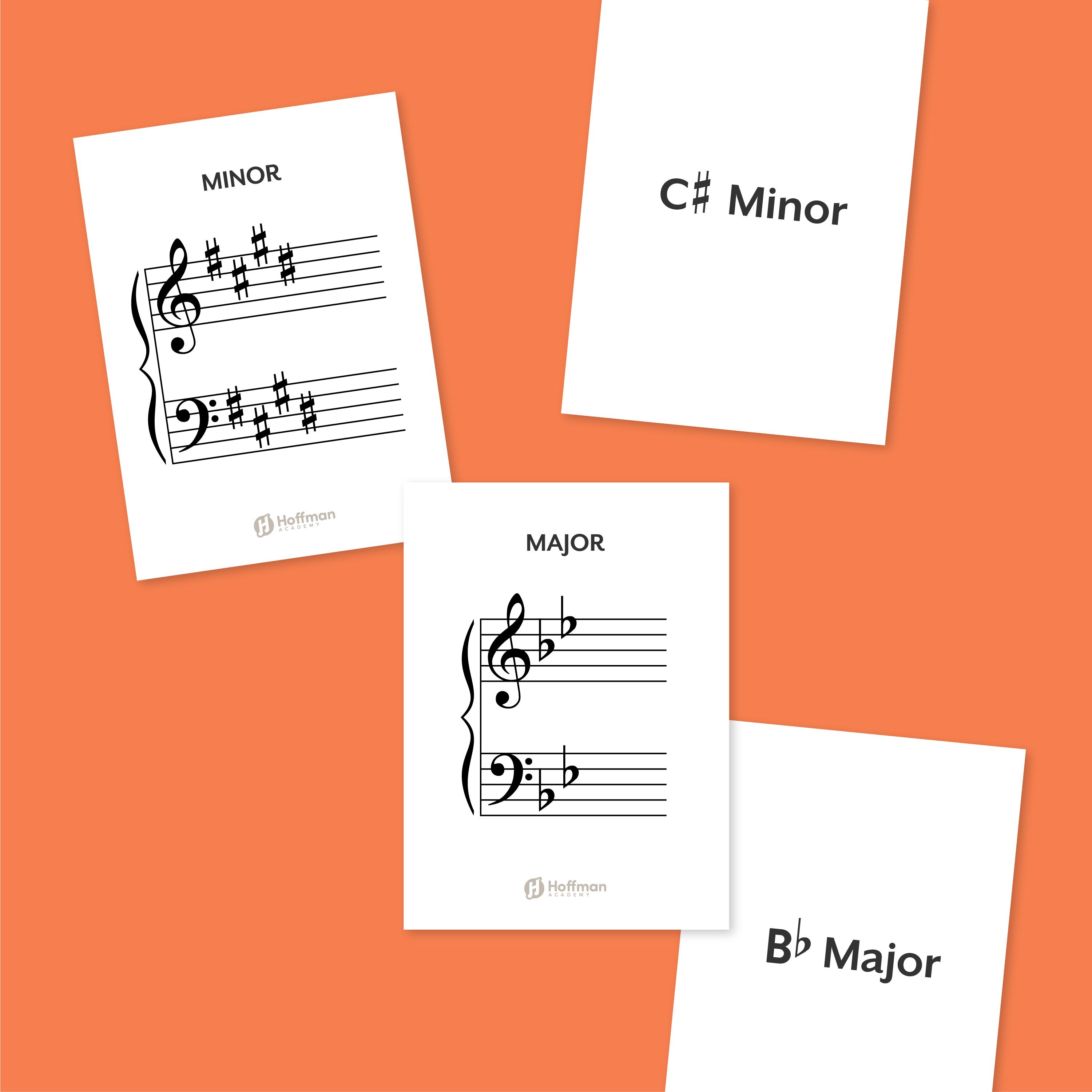 Key Signature Flashcards & Worksheet | 11 PDF Pages