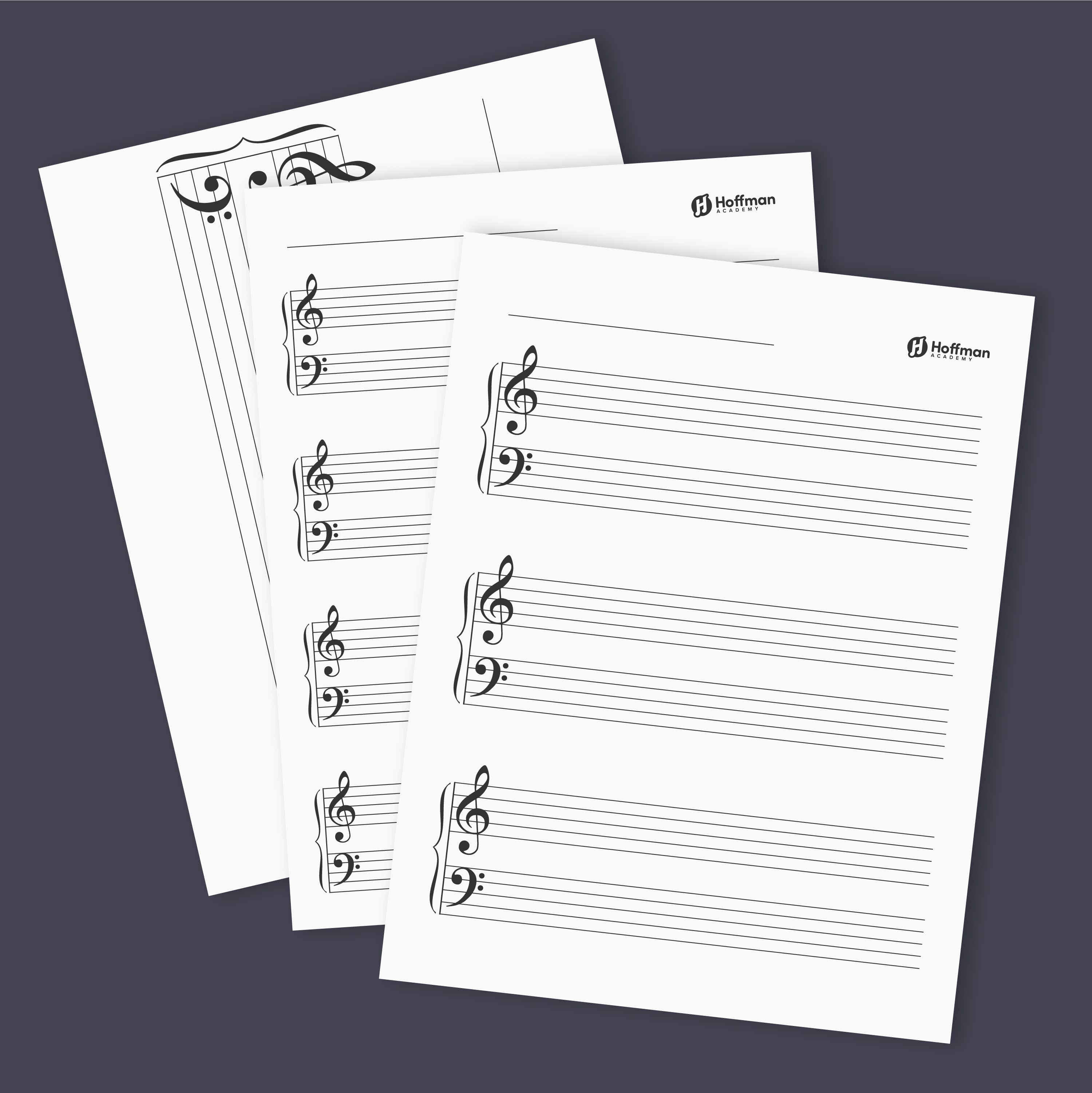 Blank Staff Paper | Printable, Grand & SIngle Staff Options