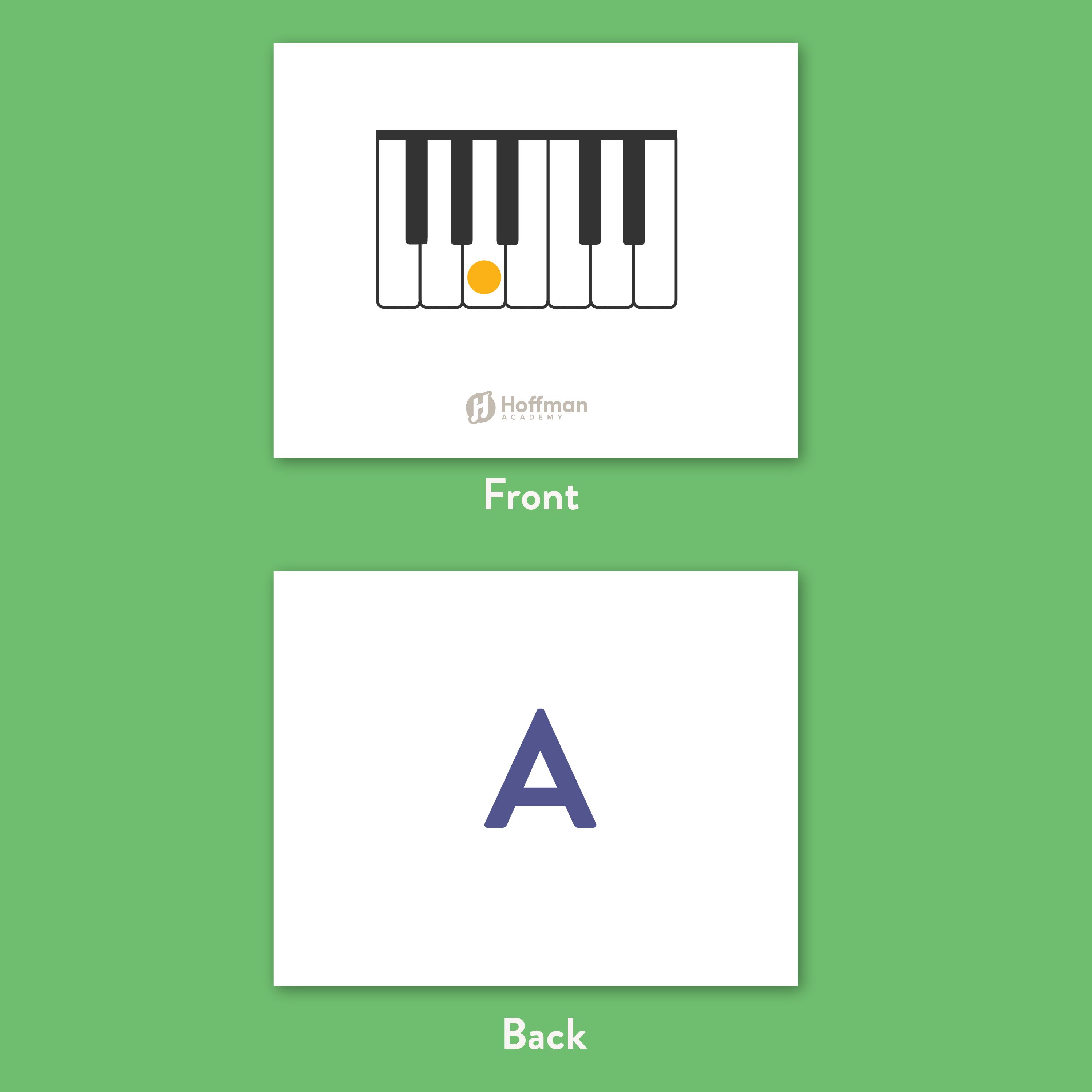Piano Key Flashcards with Game Tips | 10 PDF Pages