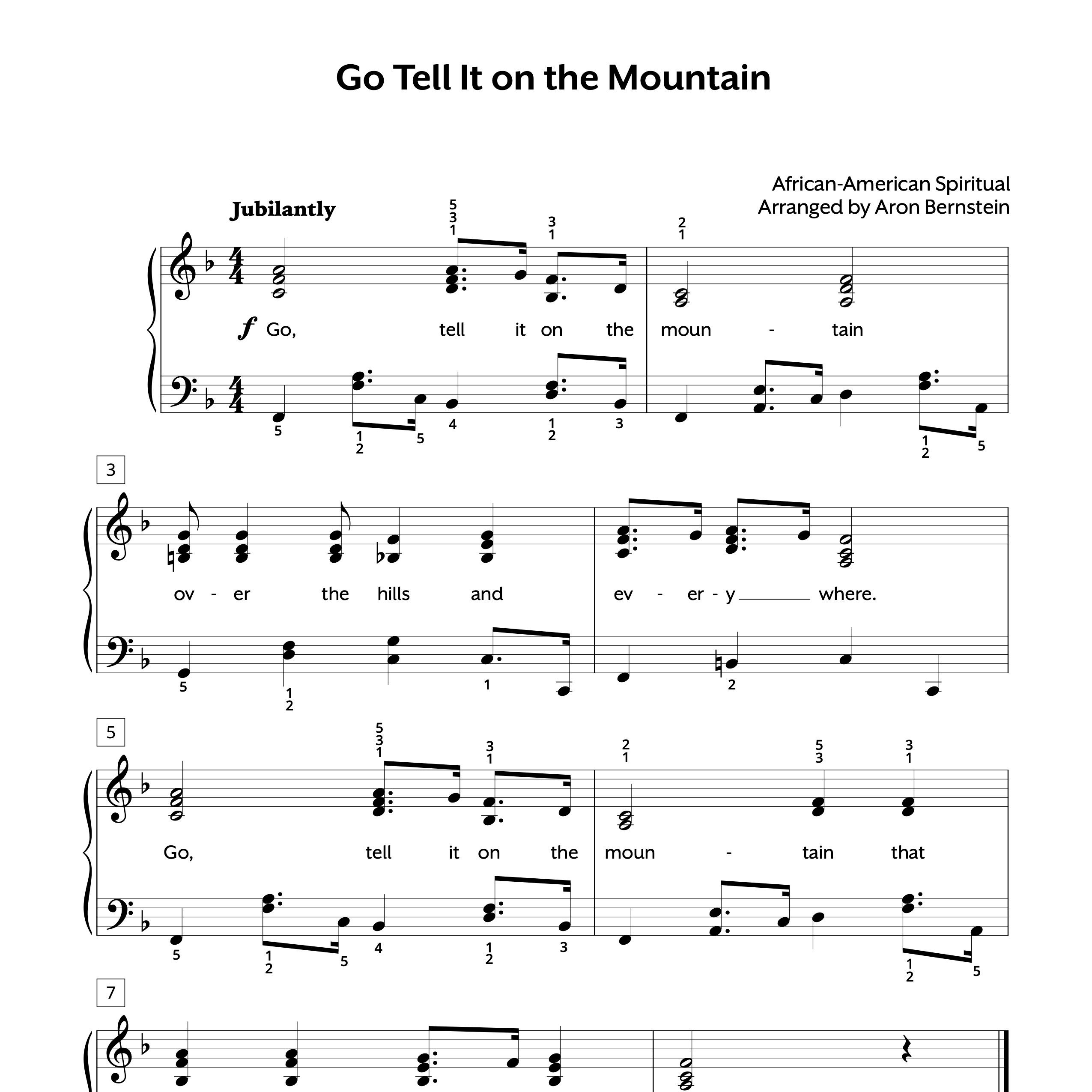 Go Tell It on the Mountain Sheet Music for Piano | PDF
