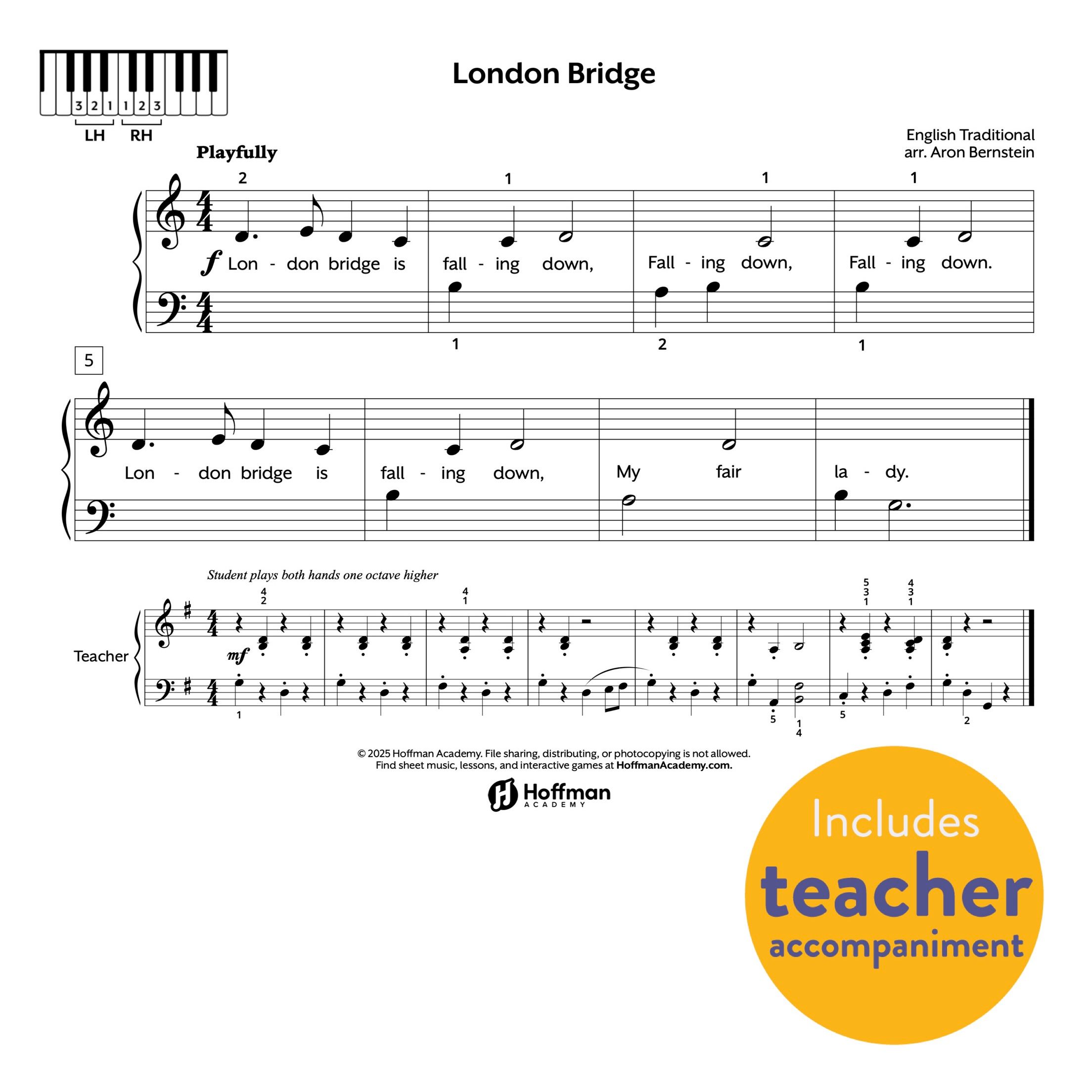 London Bridge Sheet Music for Piano | Free, Super Easy Level
