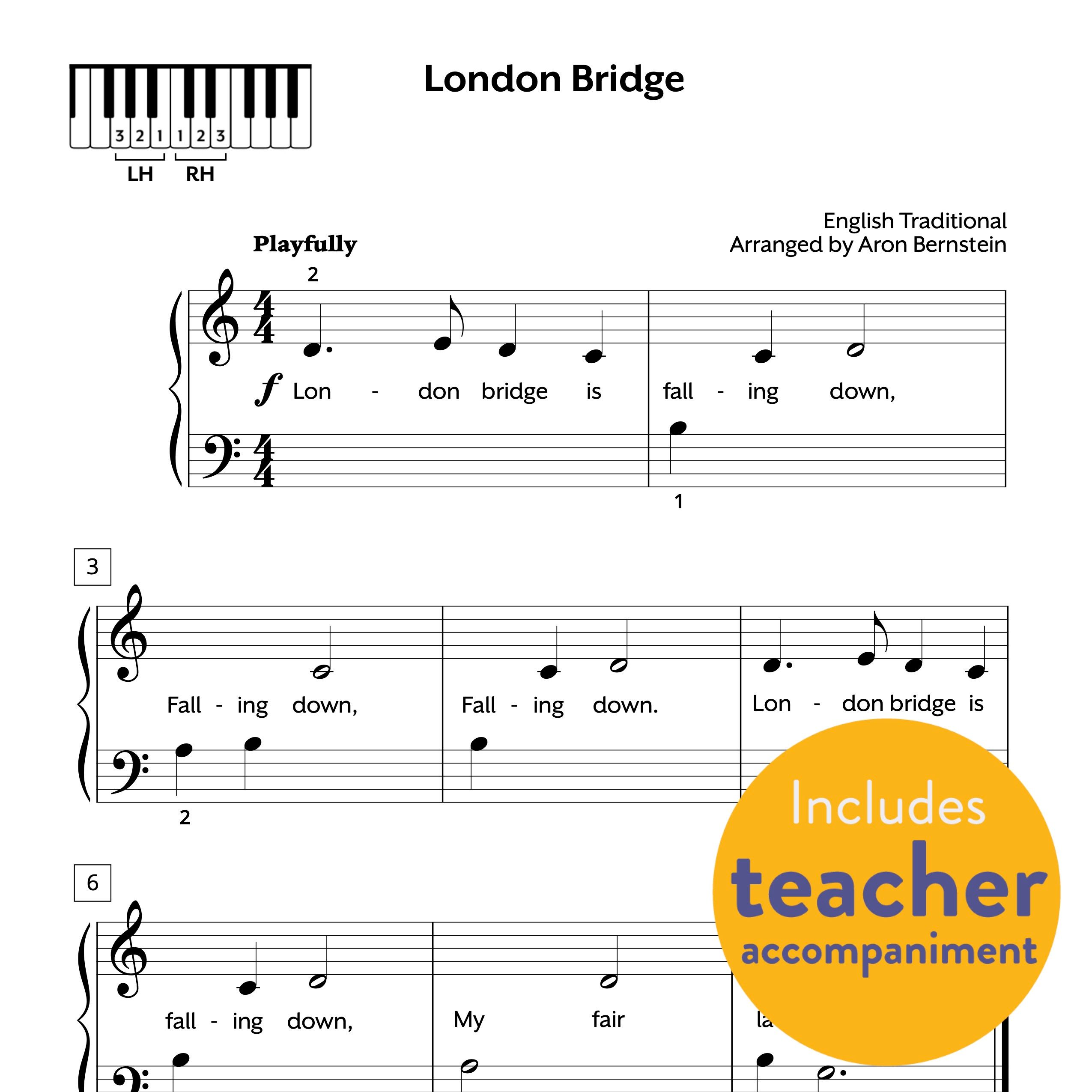 London Bridge Sheet Music for Piano | Free, Super Easy Level