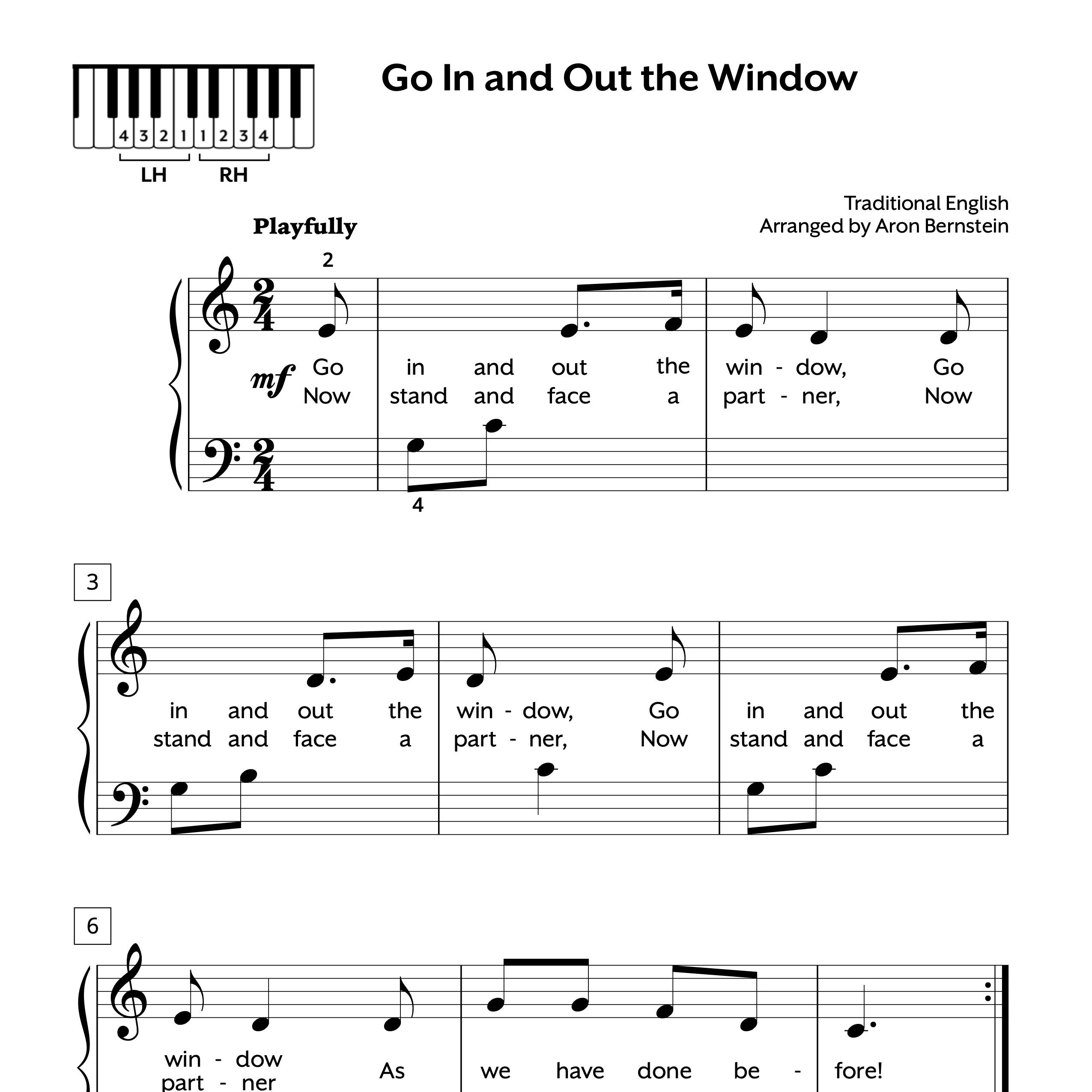 Go In and Out the Window | Easy Piano Sheet Music