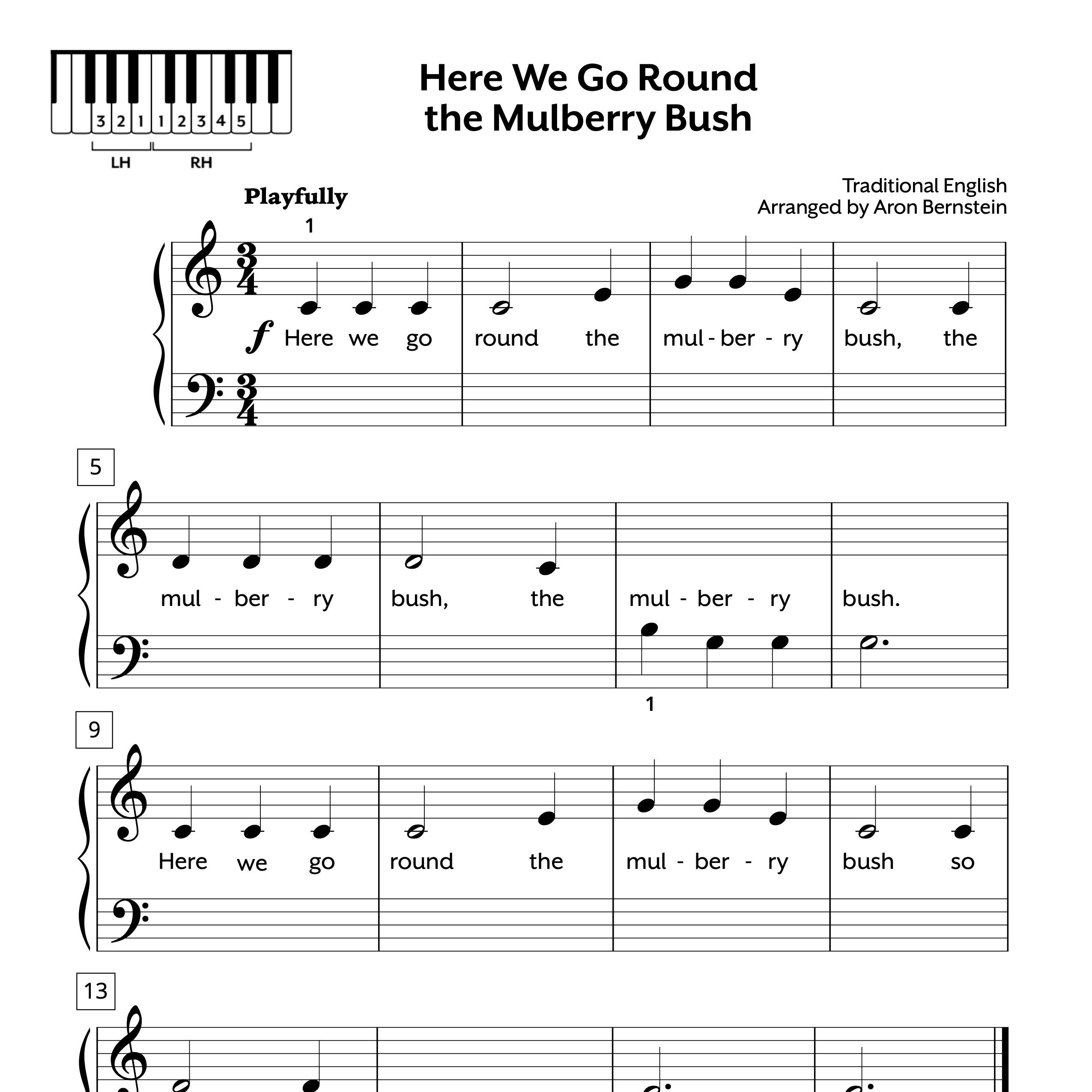 Here We Go Round the Mulberry Bush Sheet Music | Free