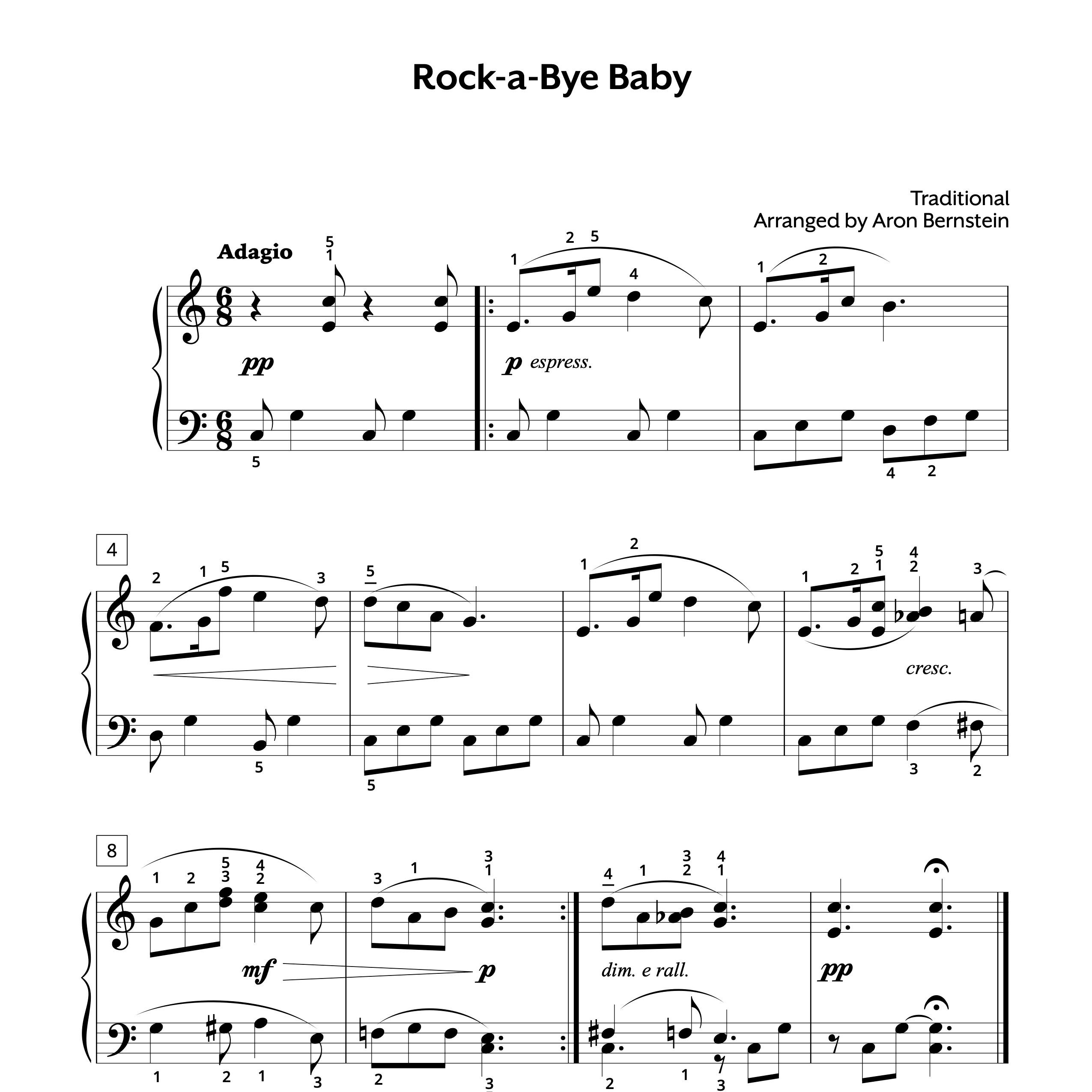 Rock-a Bye Baby | Piano Sheet Music