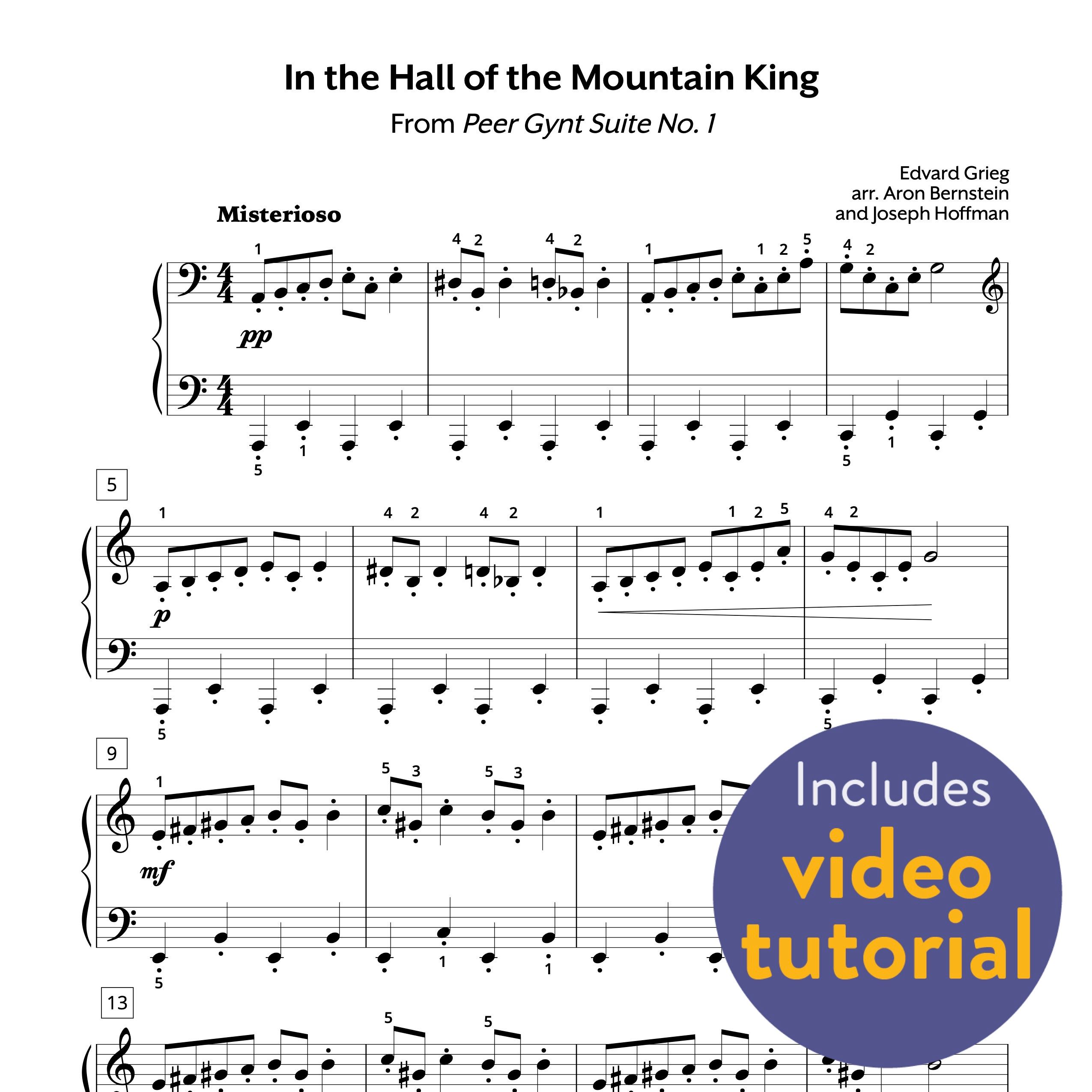 In the Hall of the Mountain King Sheet Music for Piano