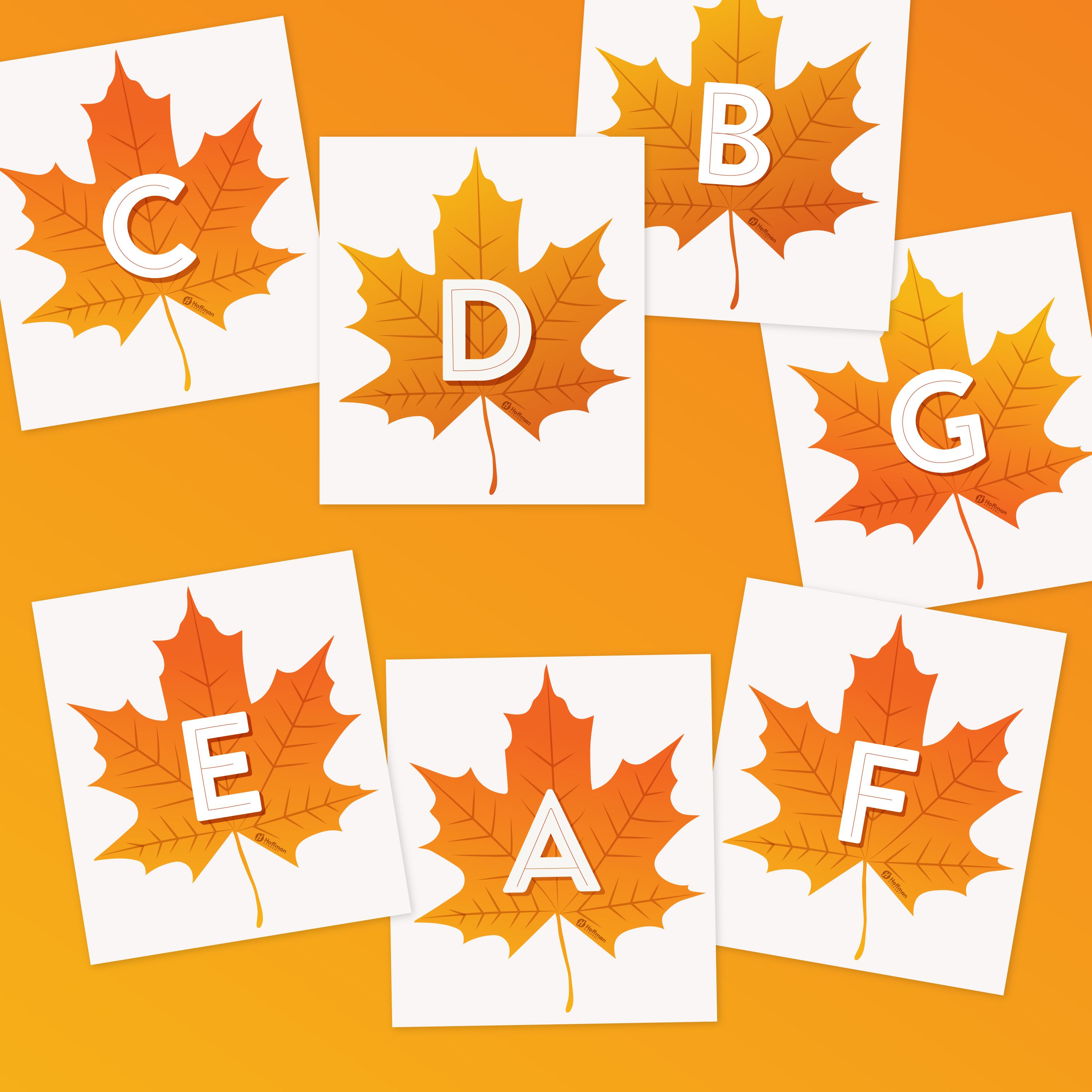 Fall themed musical alphabet flashcards
