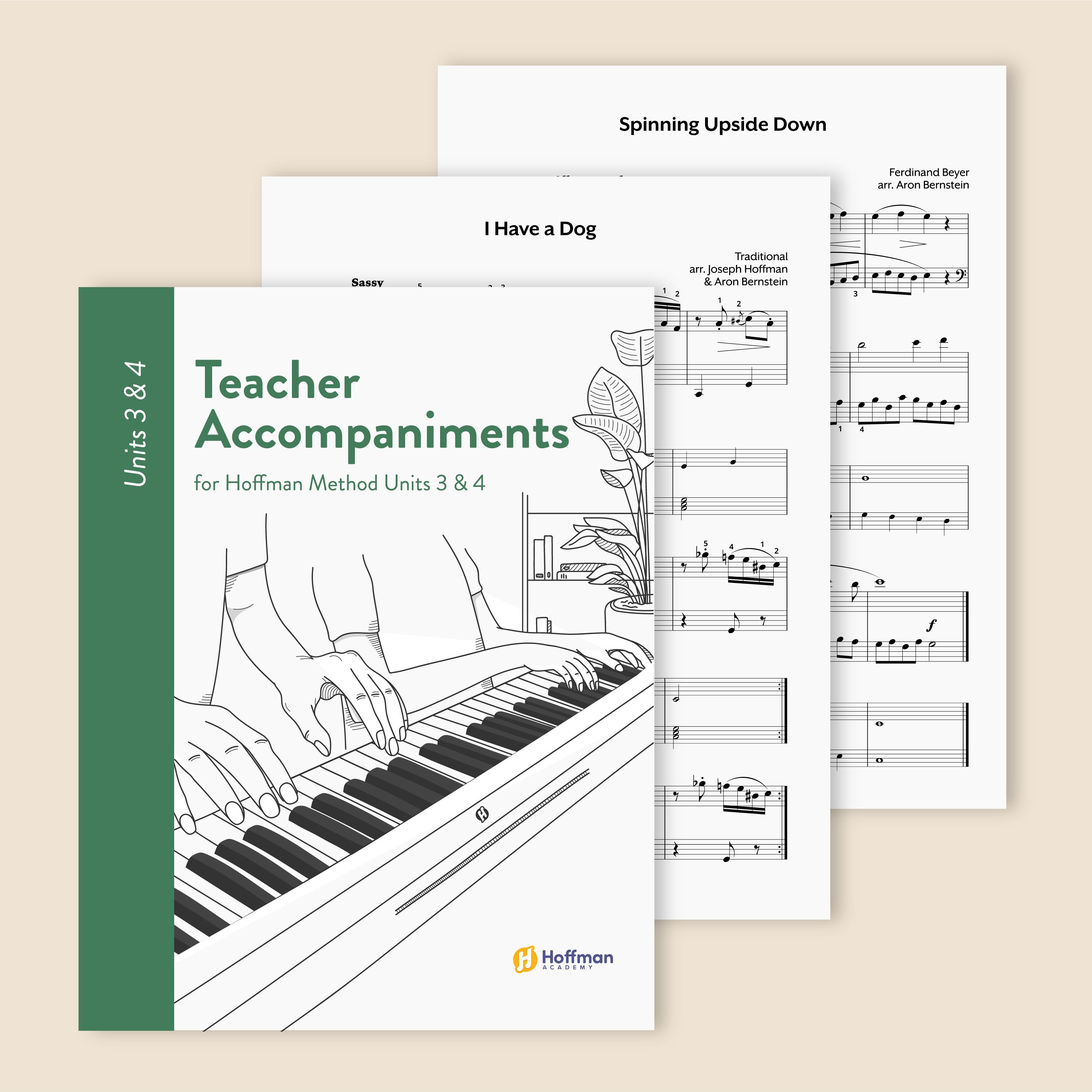 Teacher Accompaniments | Hoffman Method Units 3 and 4 | Piano Sheet Music