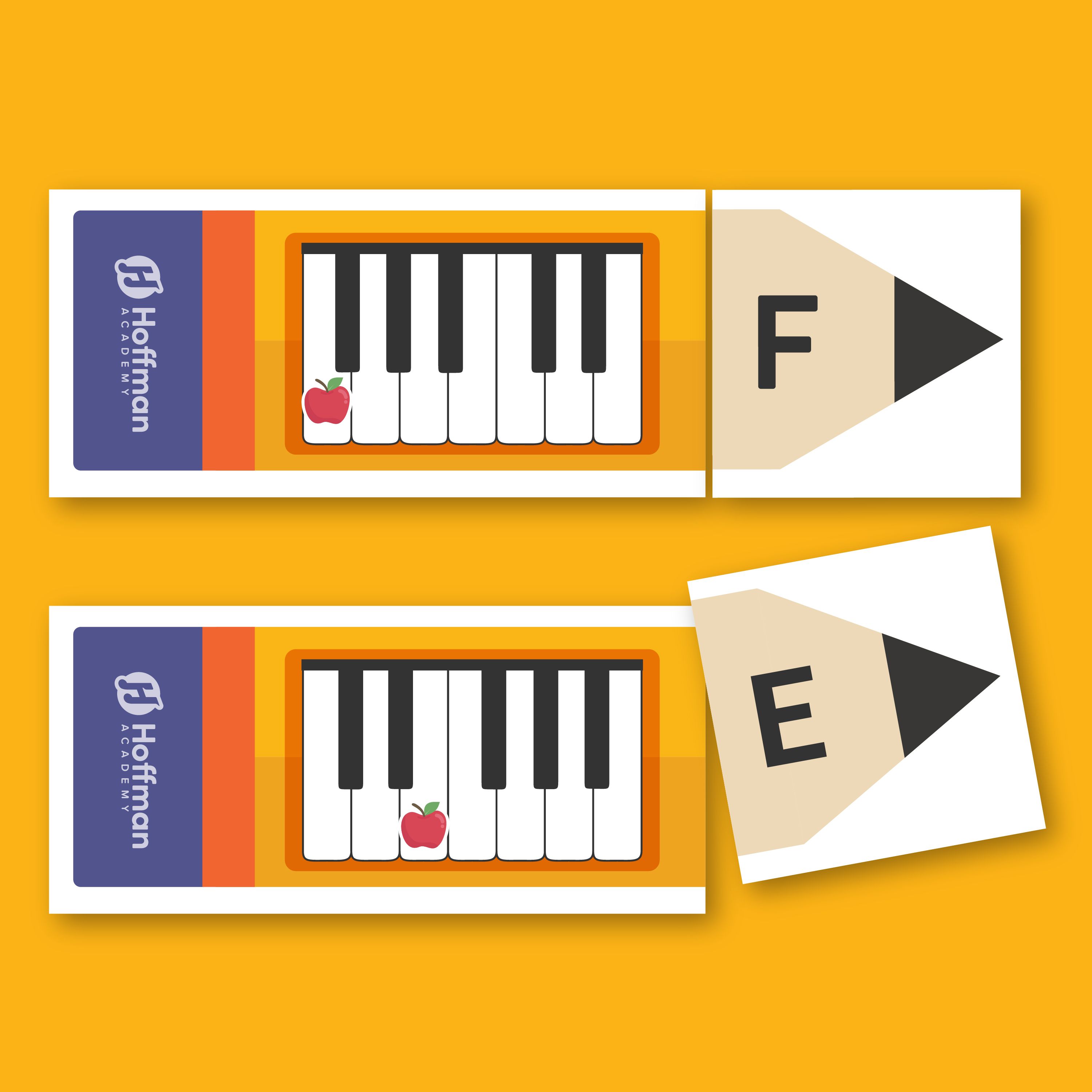 Music Flashcards | Piano Key Pencils | Free Download