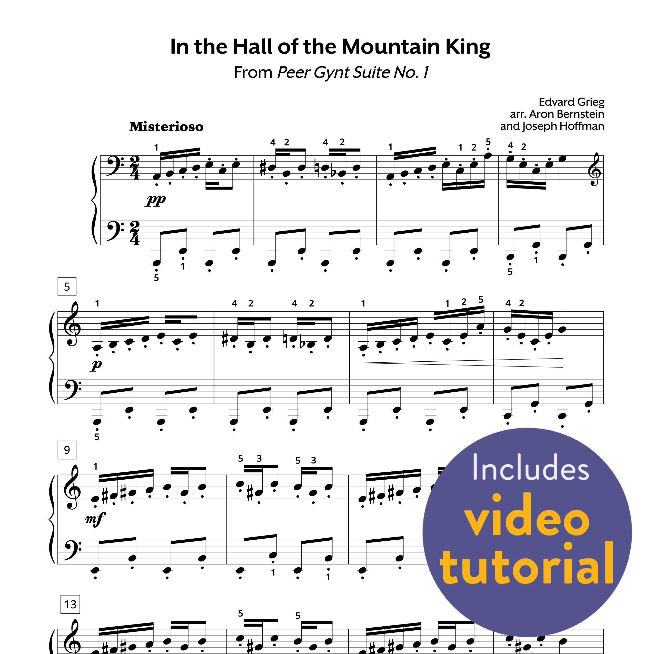 In the Hall of the Mountain King Piano Sheet Music