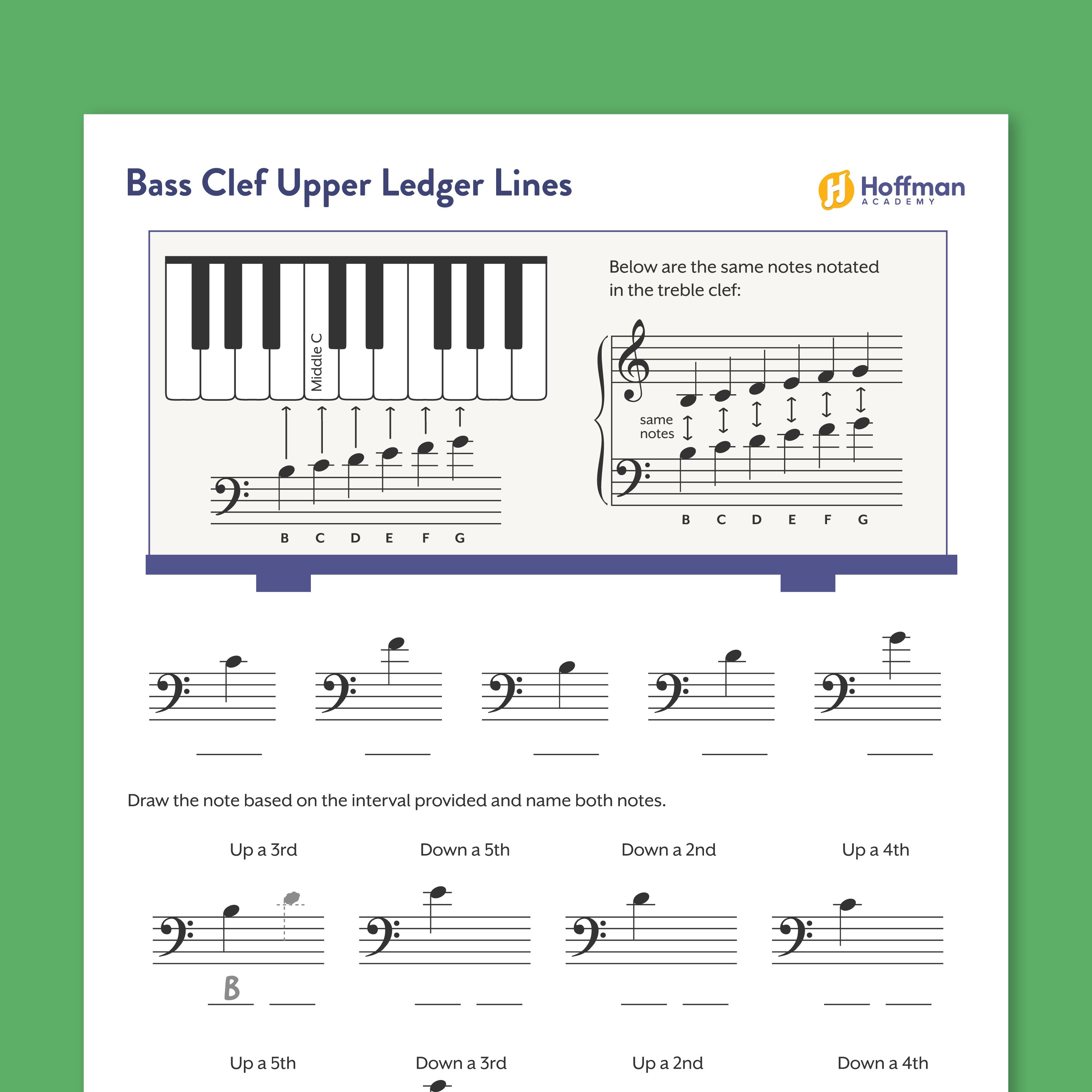 Bass Clef Upper Ledger Lines | PDF Download