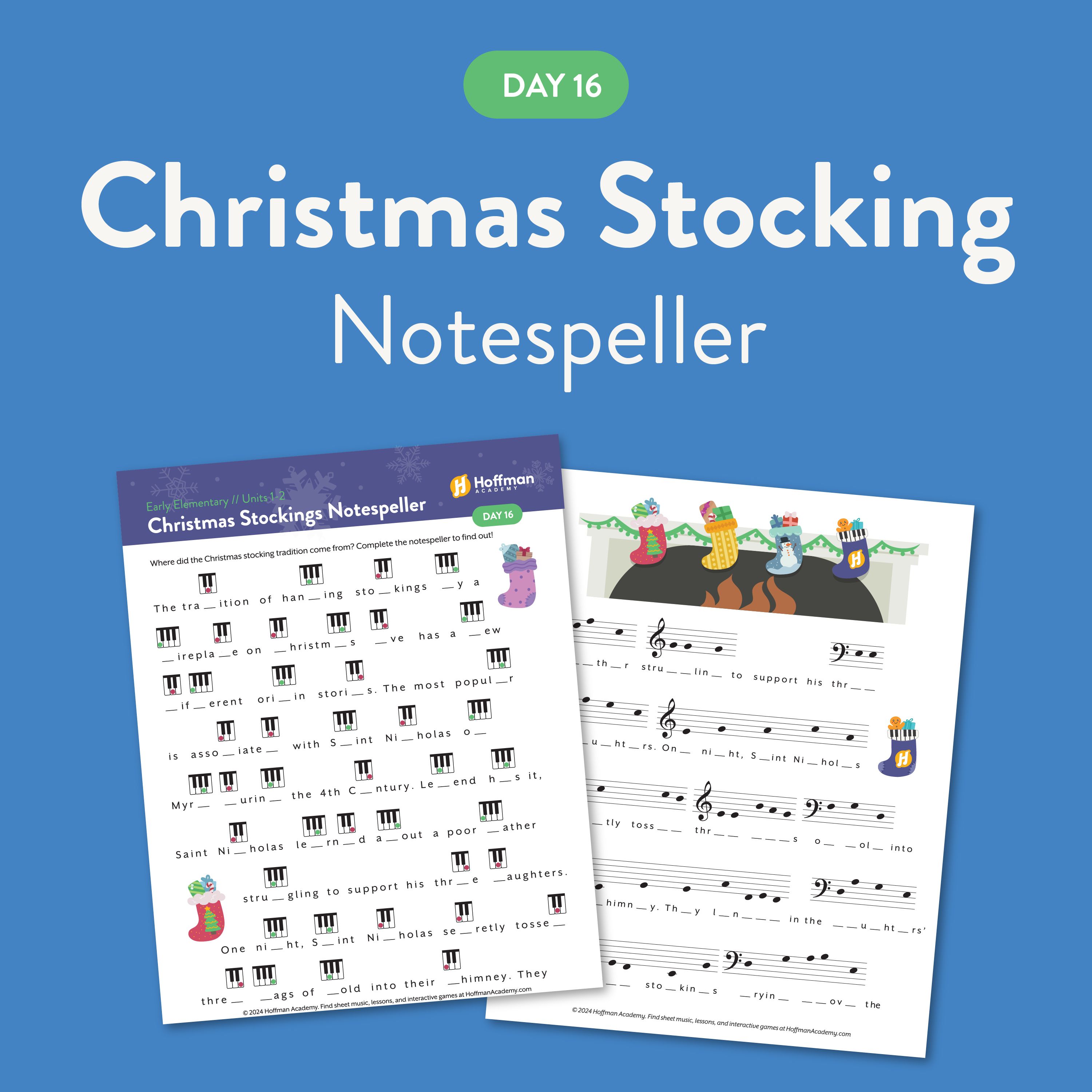 Christmas Stockings Notespellers | PDF Download
