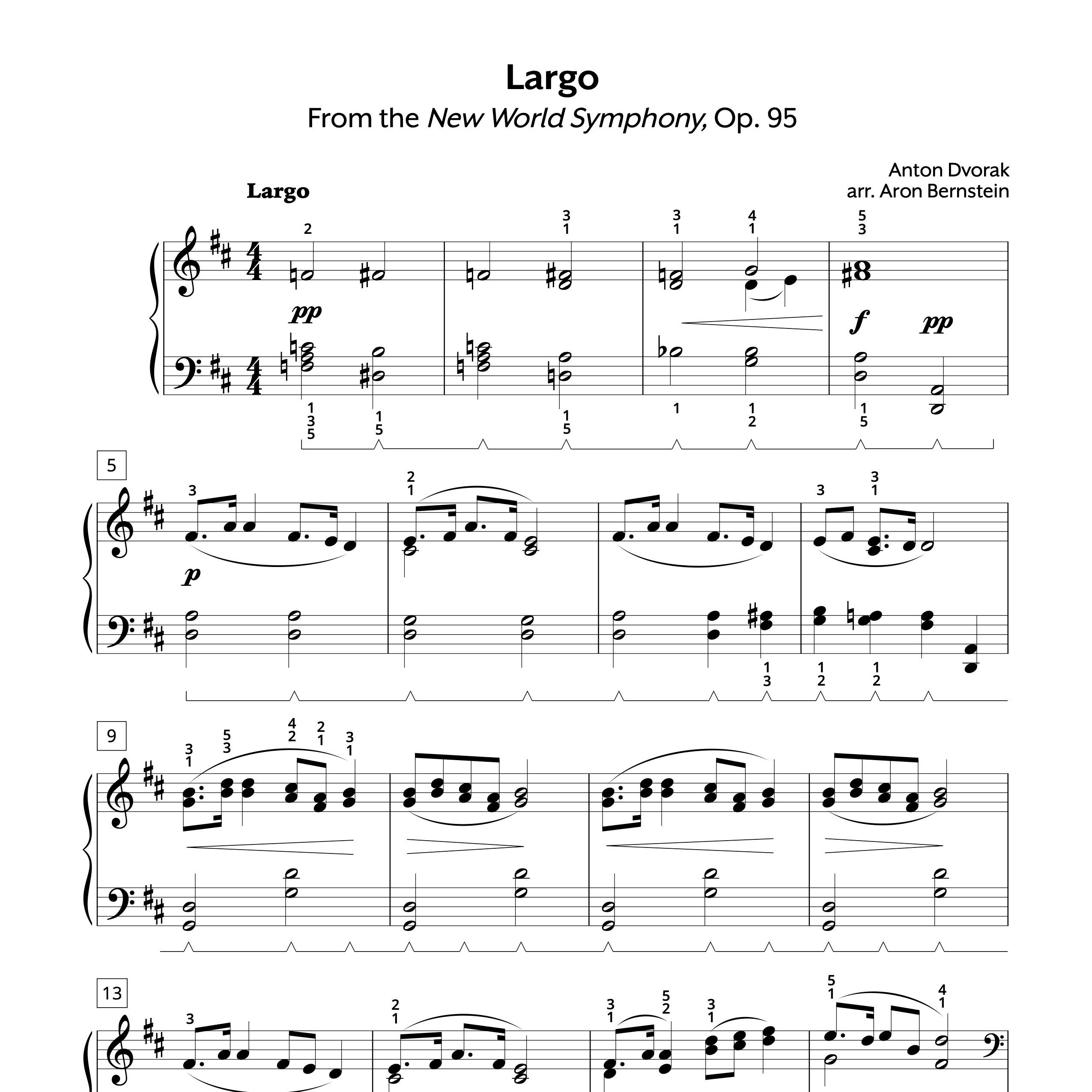 Largo from Anton Dvorak's New World Symphony, Op. 95