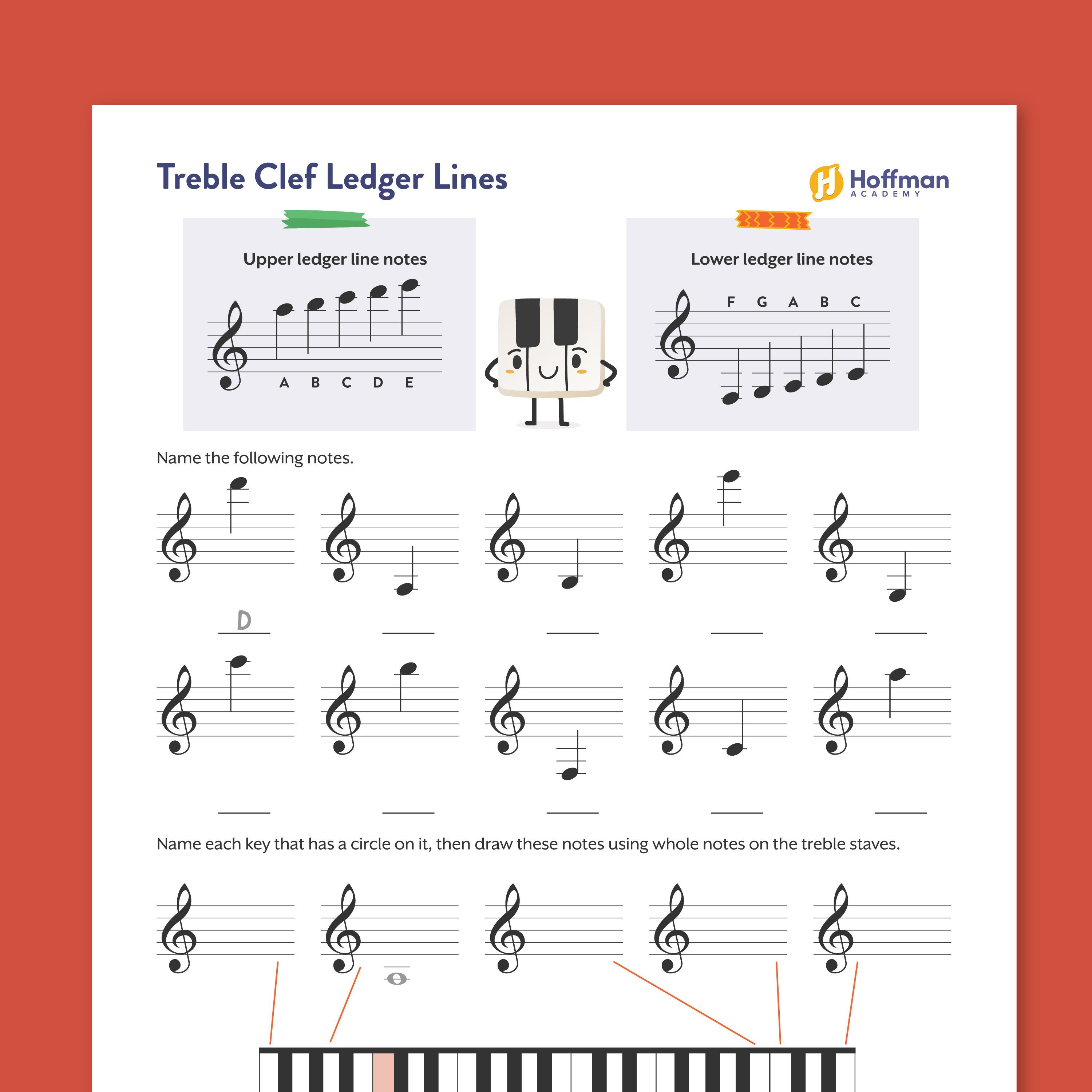 Treble Clef Ledger Lines | PDF Download