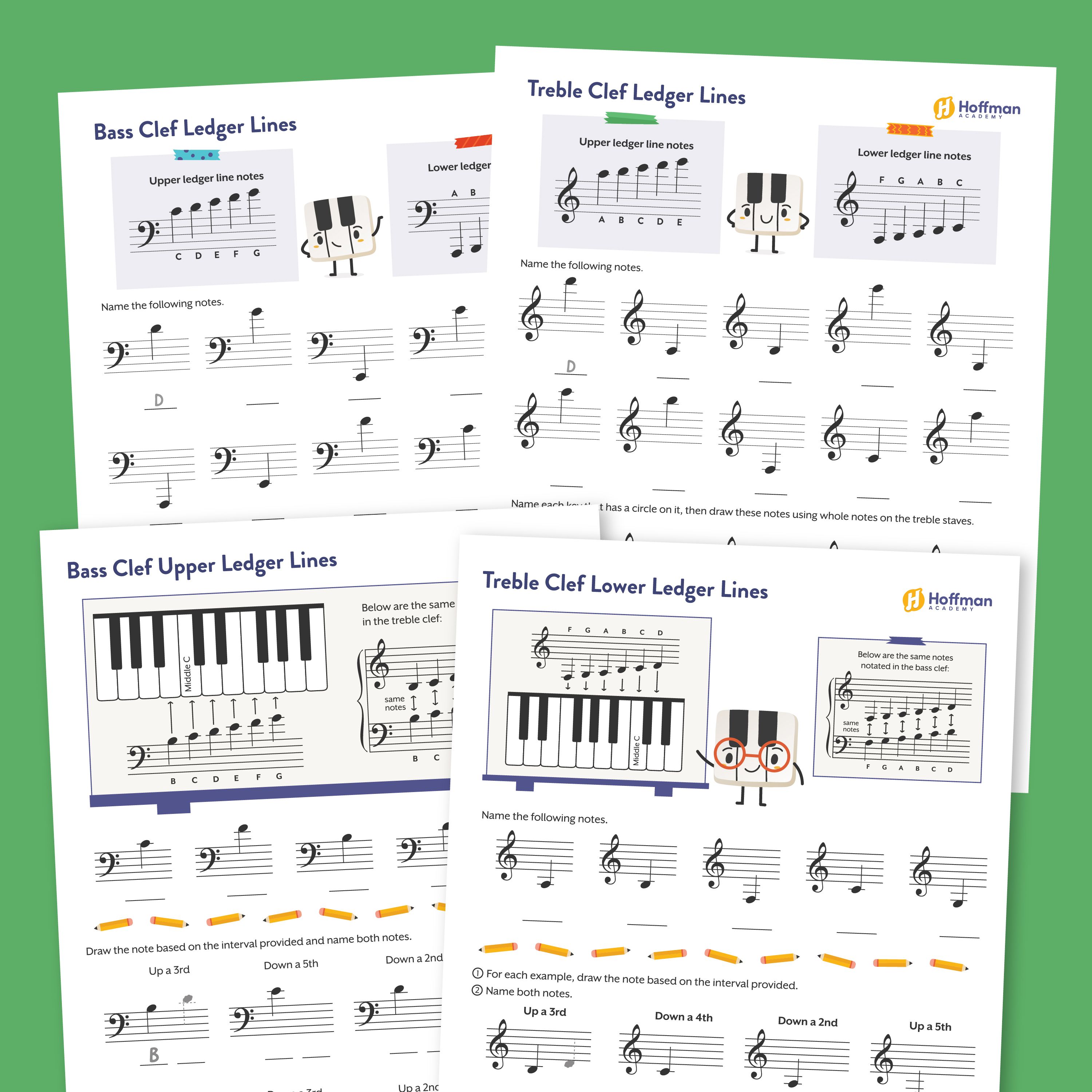 Ledger Line Activity Sheets | PDF Download