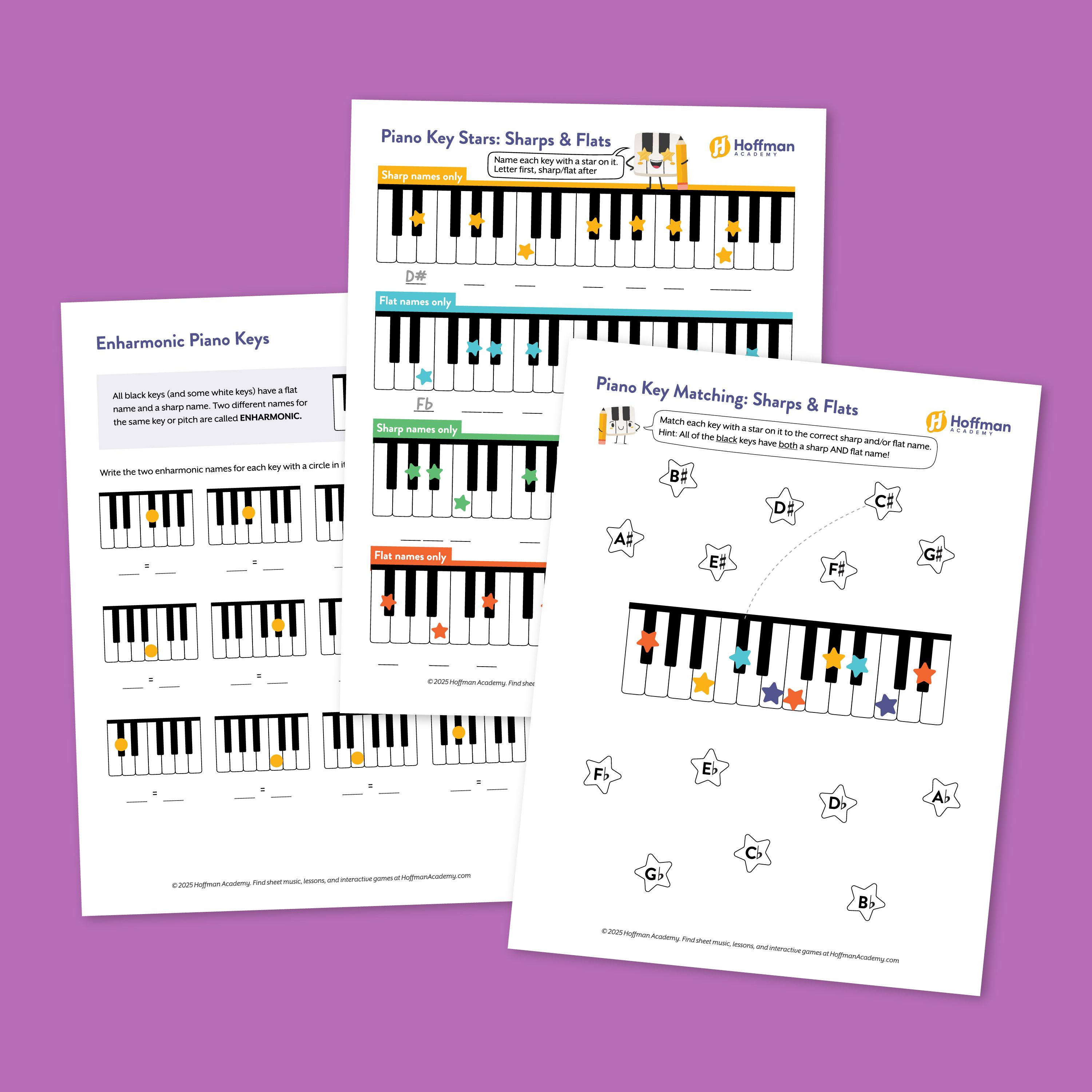 Piano Key Navigation Bundle - Elementary Version | PDF Download