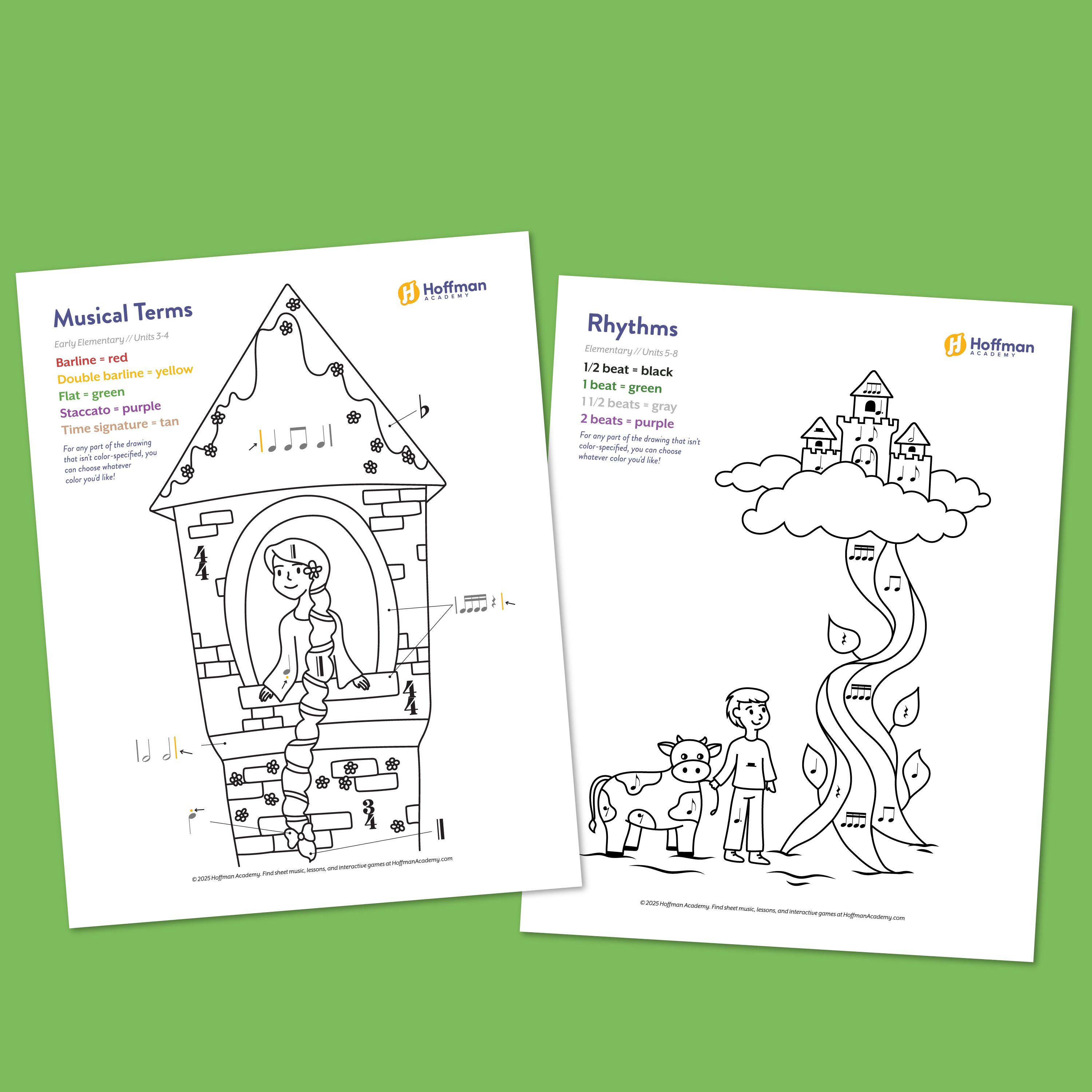 Fairy Tale Color-by-Note Bundle | PDF Download