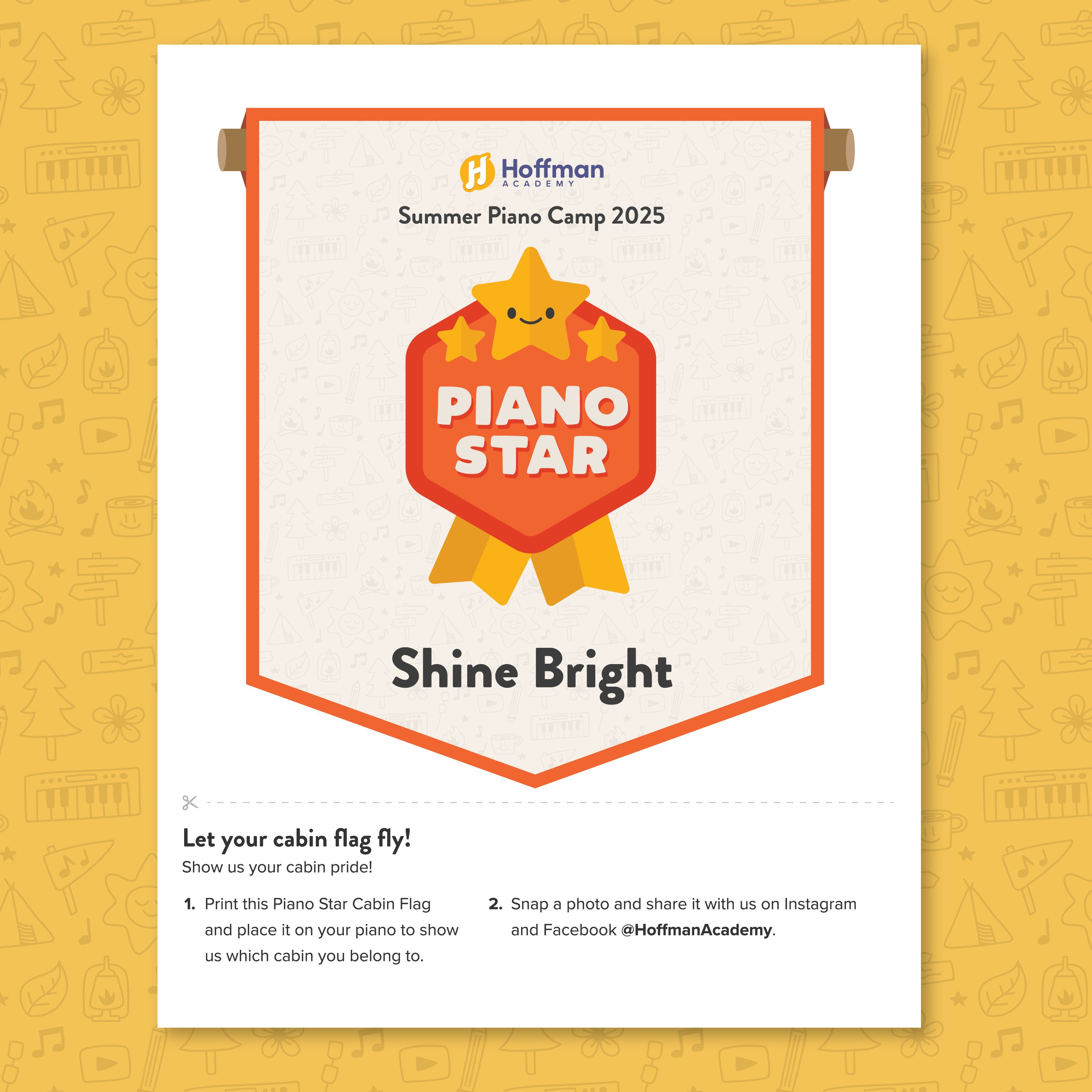 Summer Camp Piano Star Cabin | Music Activity Packet, PDF Download