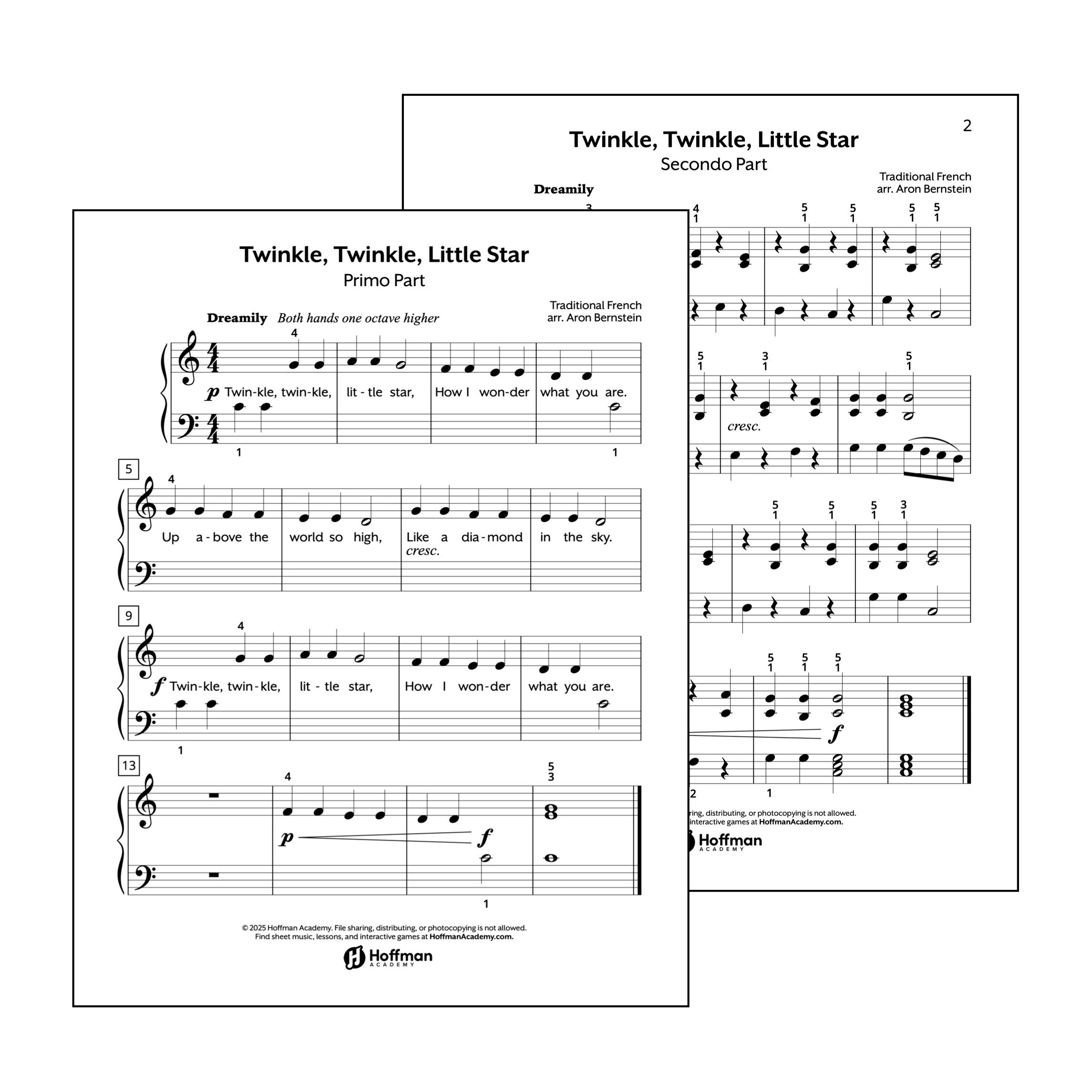 Twinkle, Twinkle, Little Star Duet | PDF Sheet Music