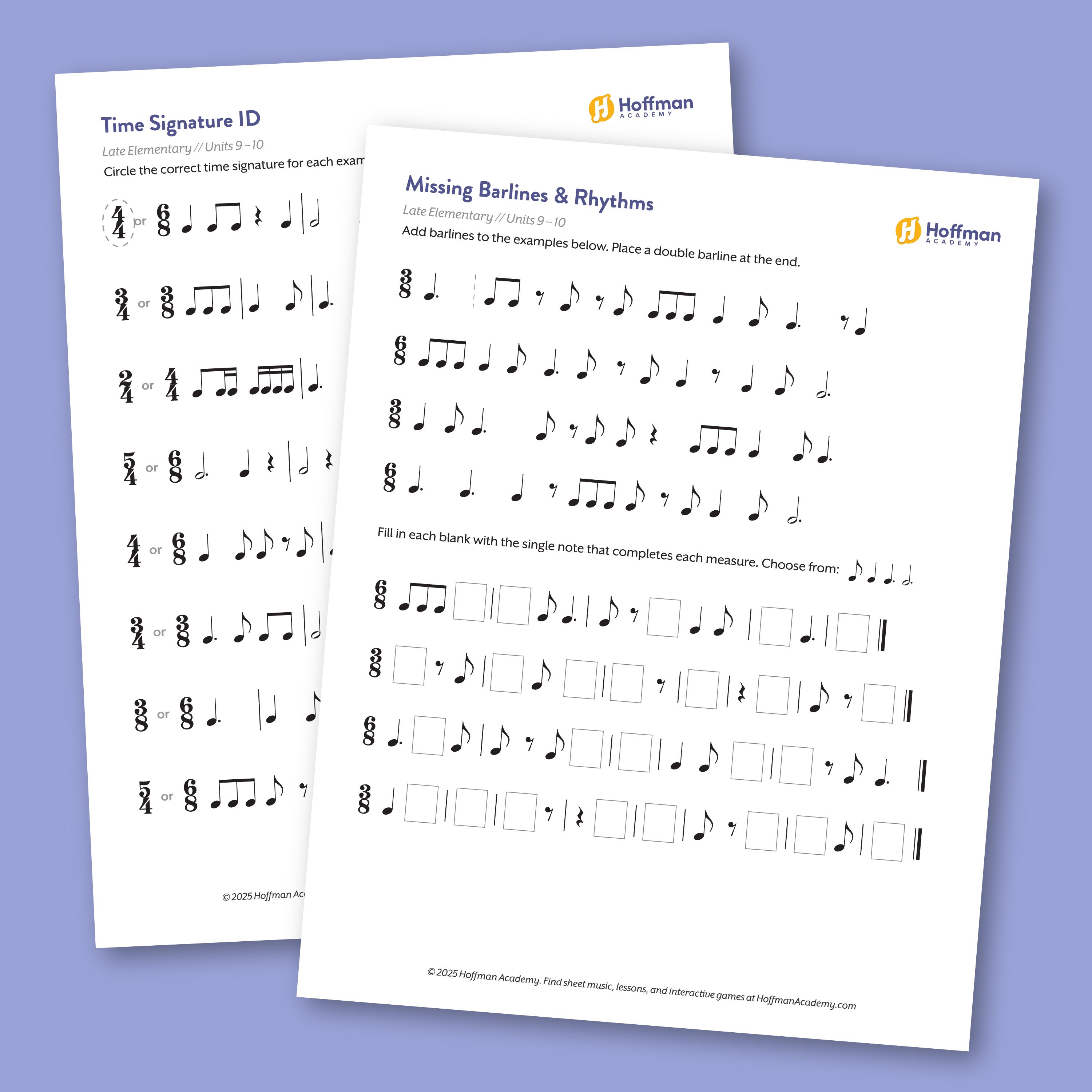 Rhythm Review Activity Packet for Late Elementary Piano Students | PDF ...