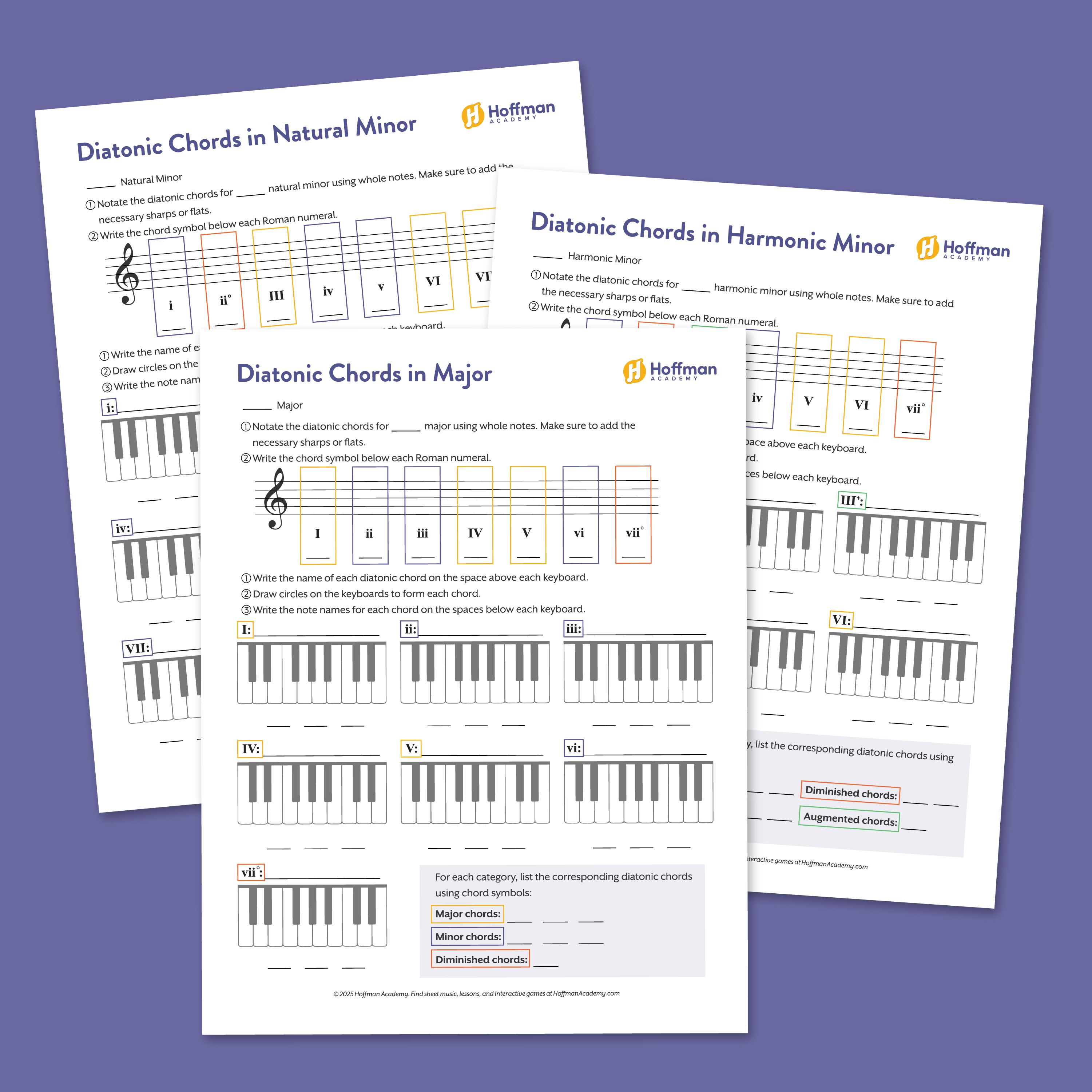 Diatonic Chords Worksheets | PDF Download
