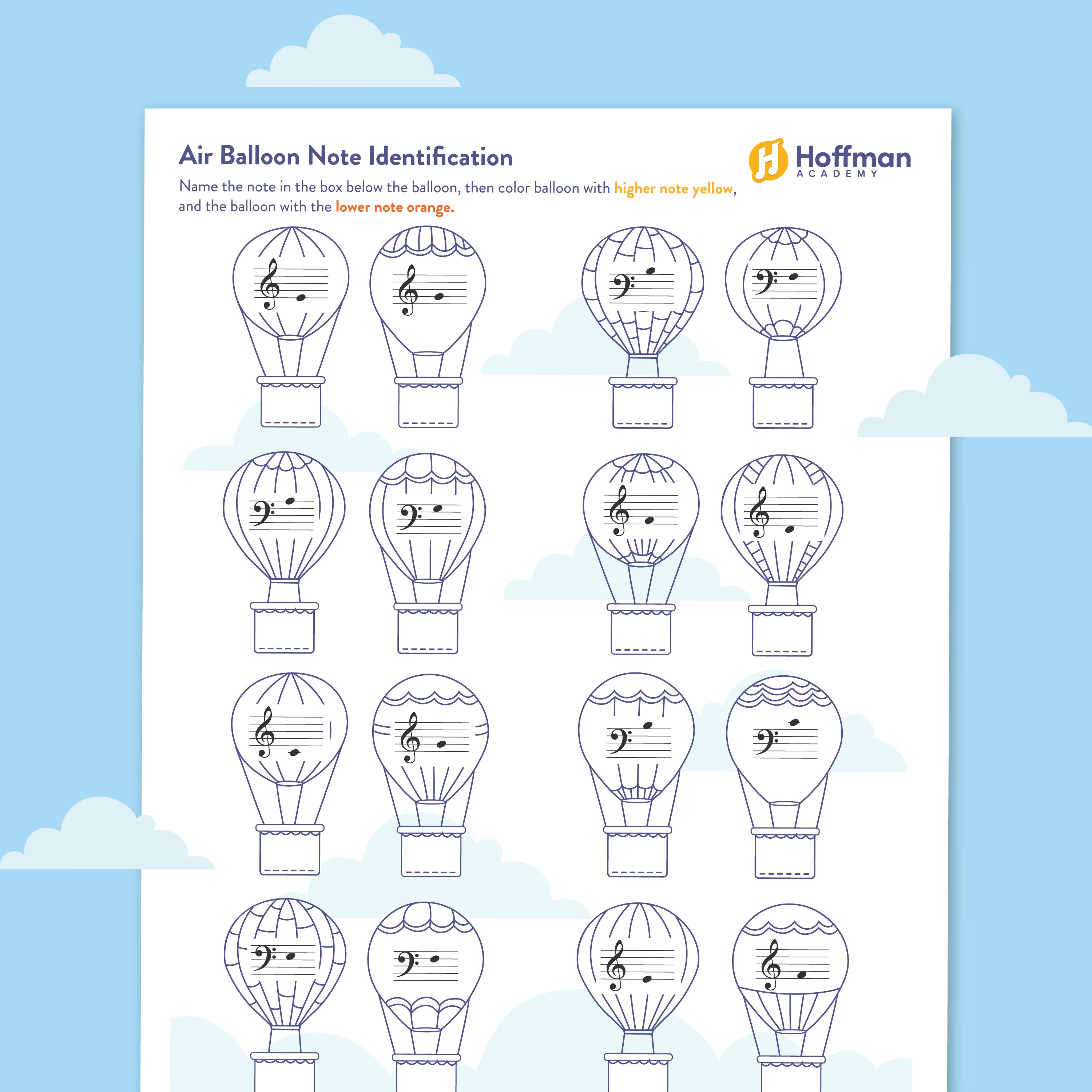 Music Note Activity Page for Beginner Piano Students | PDF Download