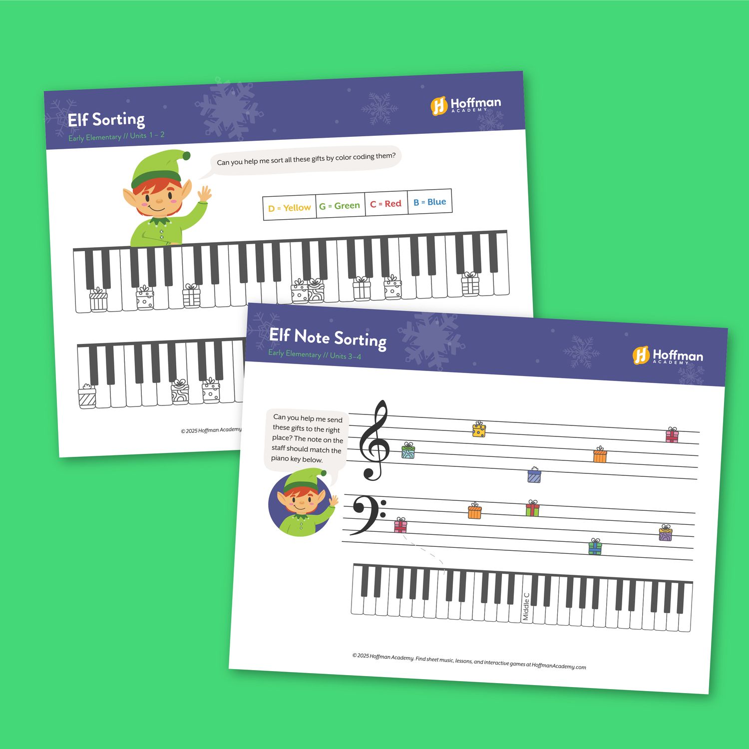 Elf Note Sorting - Music Reading Activity | PDF Download