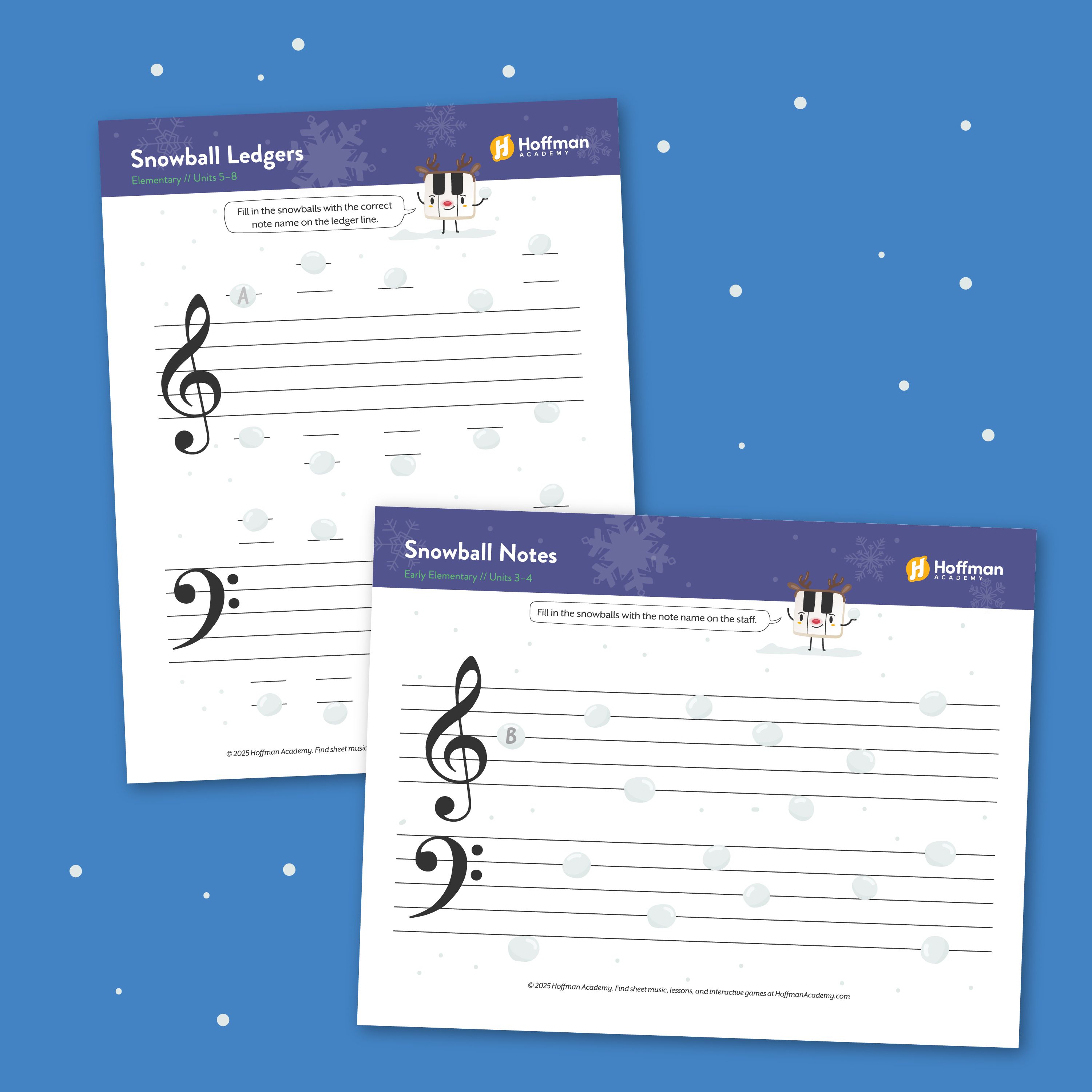 Snowball Notes - Music Staff Reading Activity | PDF Download