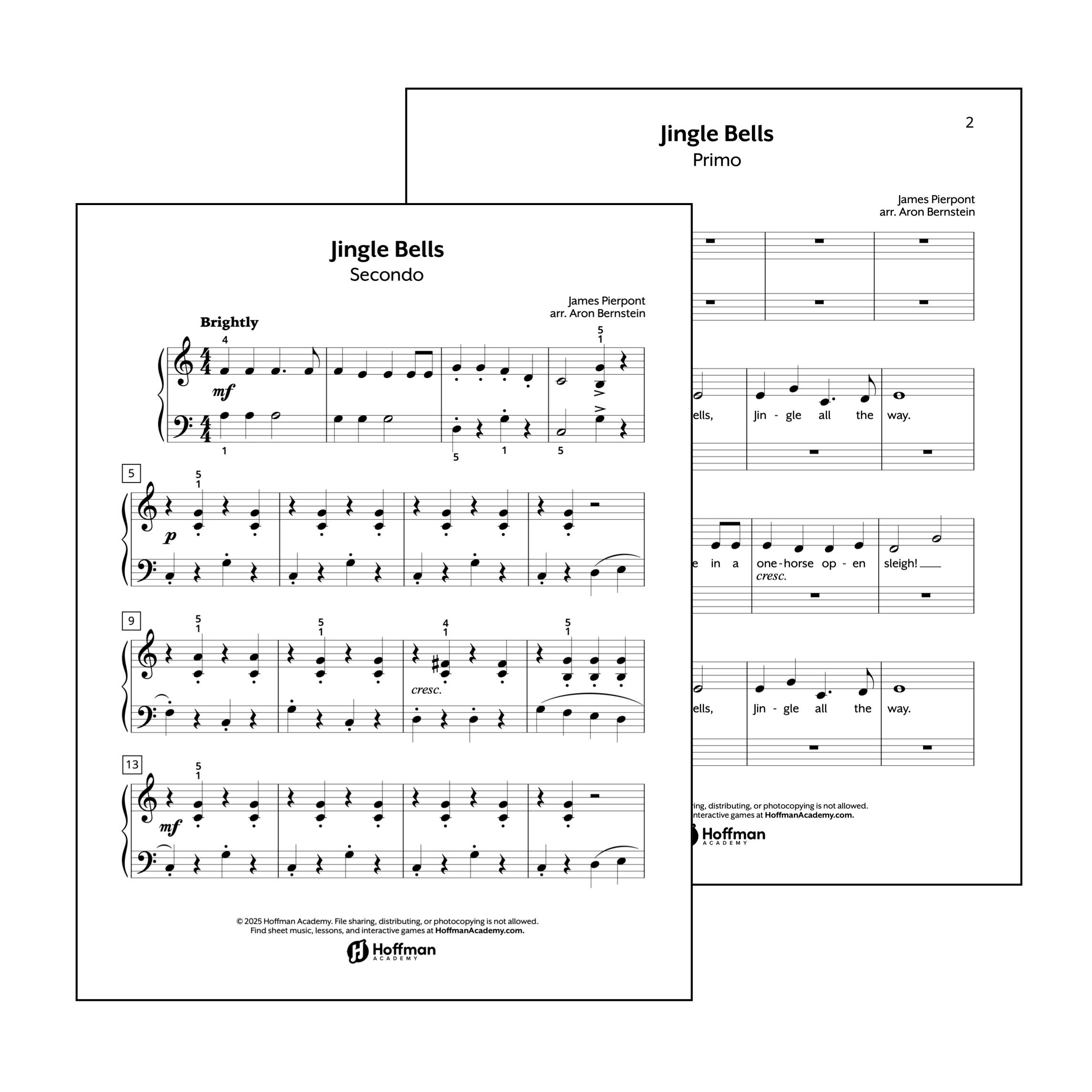Jingle Bells Duet for Piano | PDF Download