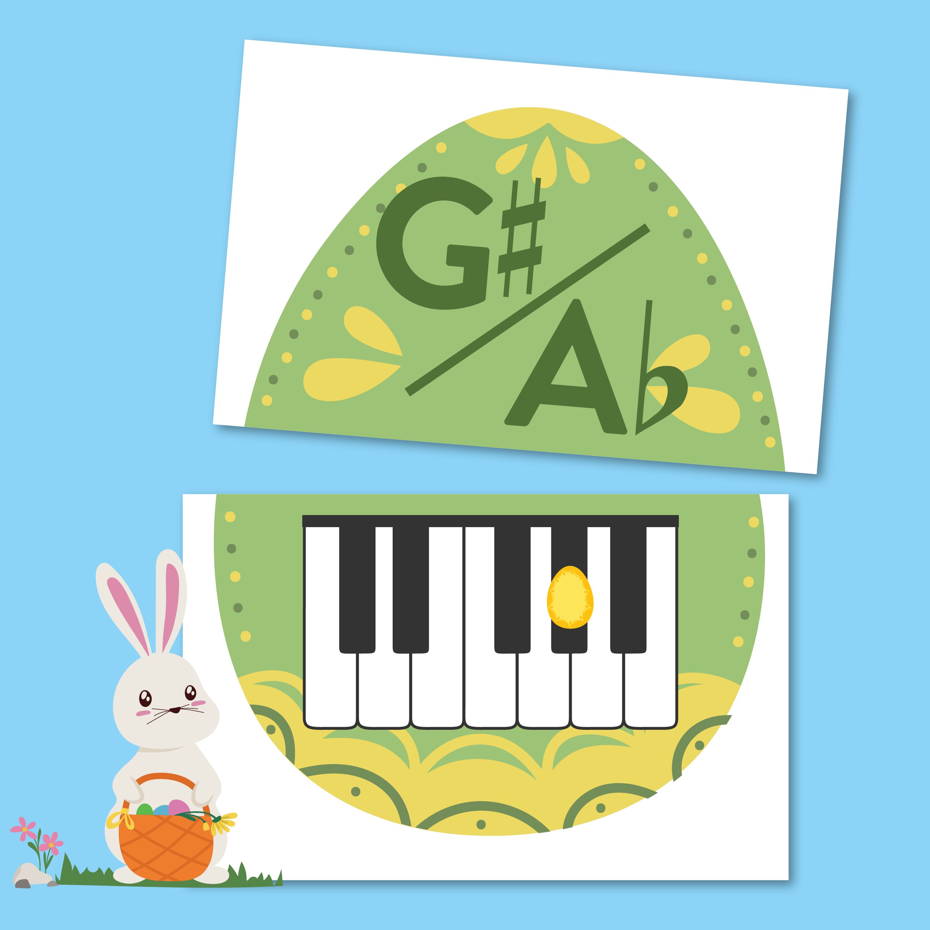 Easter Egg Hunt Game - Piano Keyboard Matching | PDF Download
