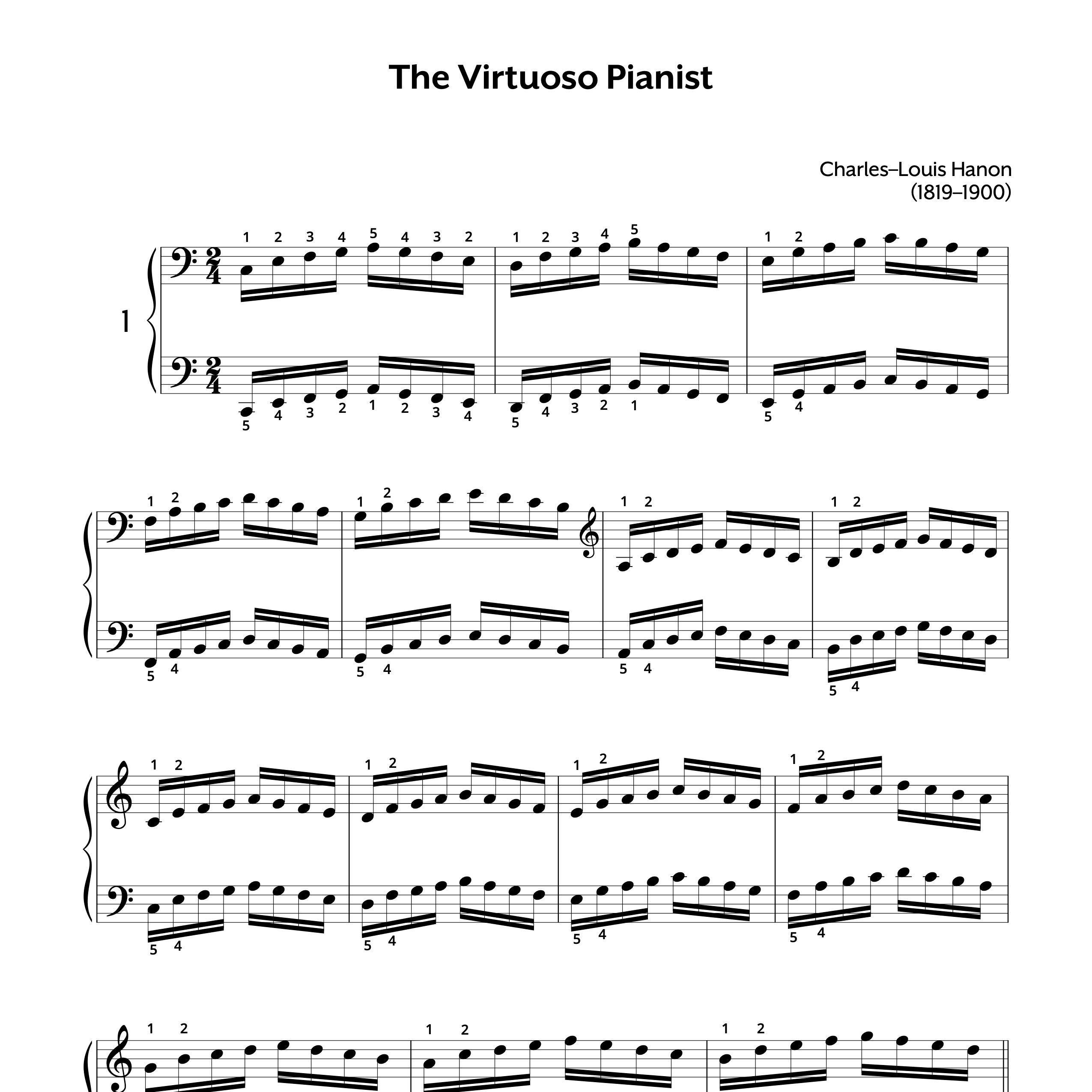 The Virtuoso Pianist, No. 1-20 by Charles Louis Hanon | PDF