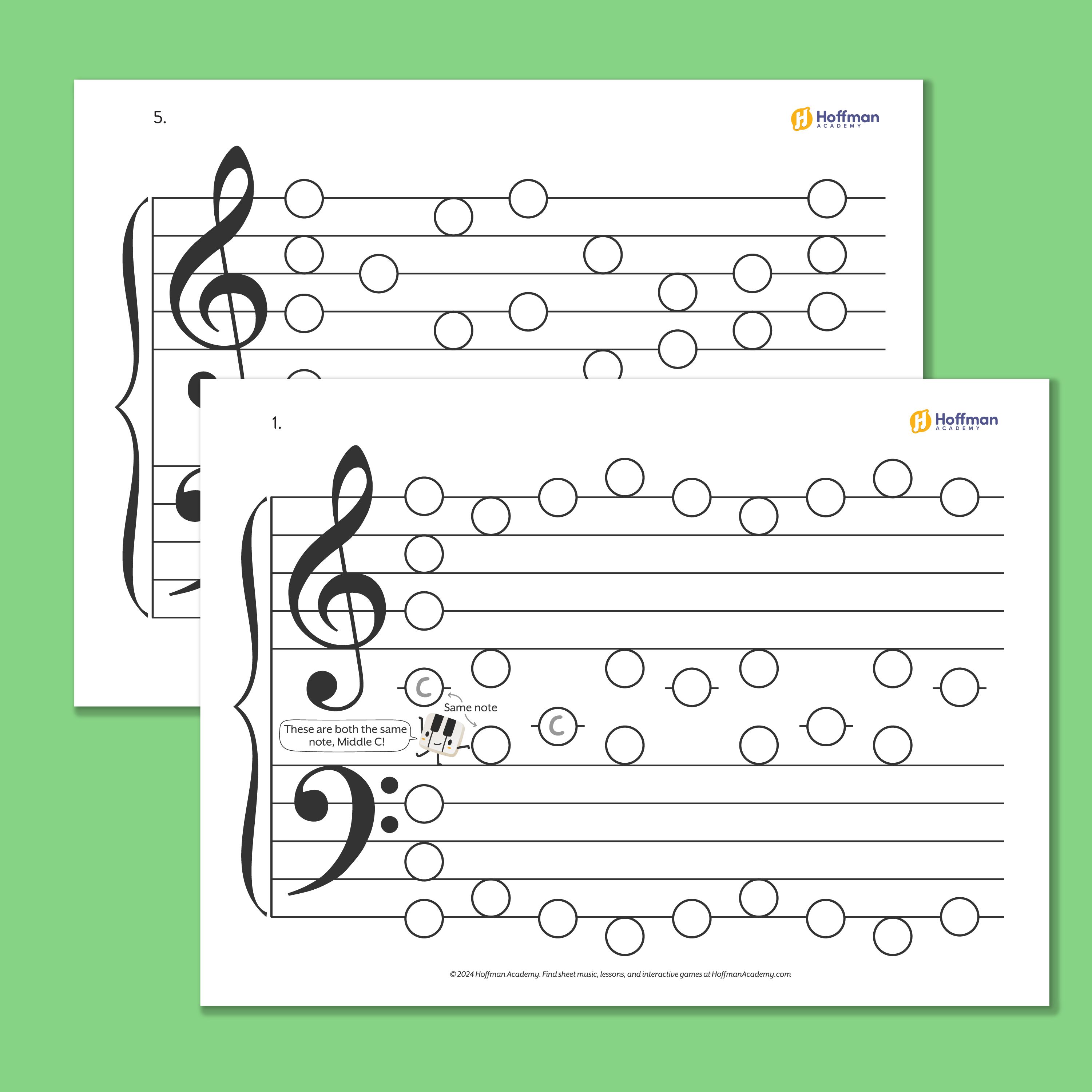 Music Note Finder for Beginning Students - 14 PDF Pages