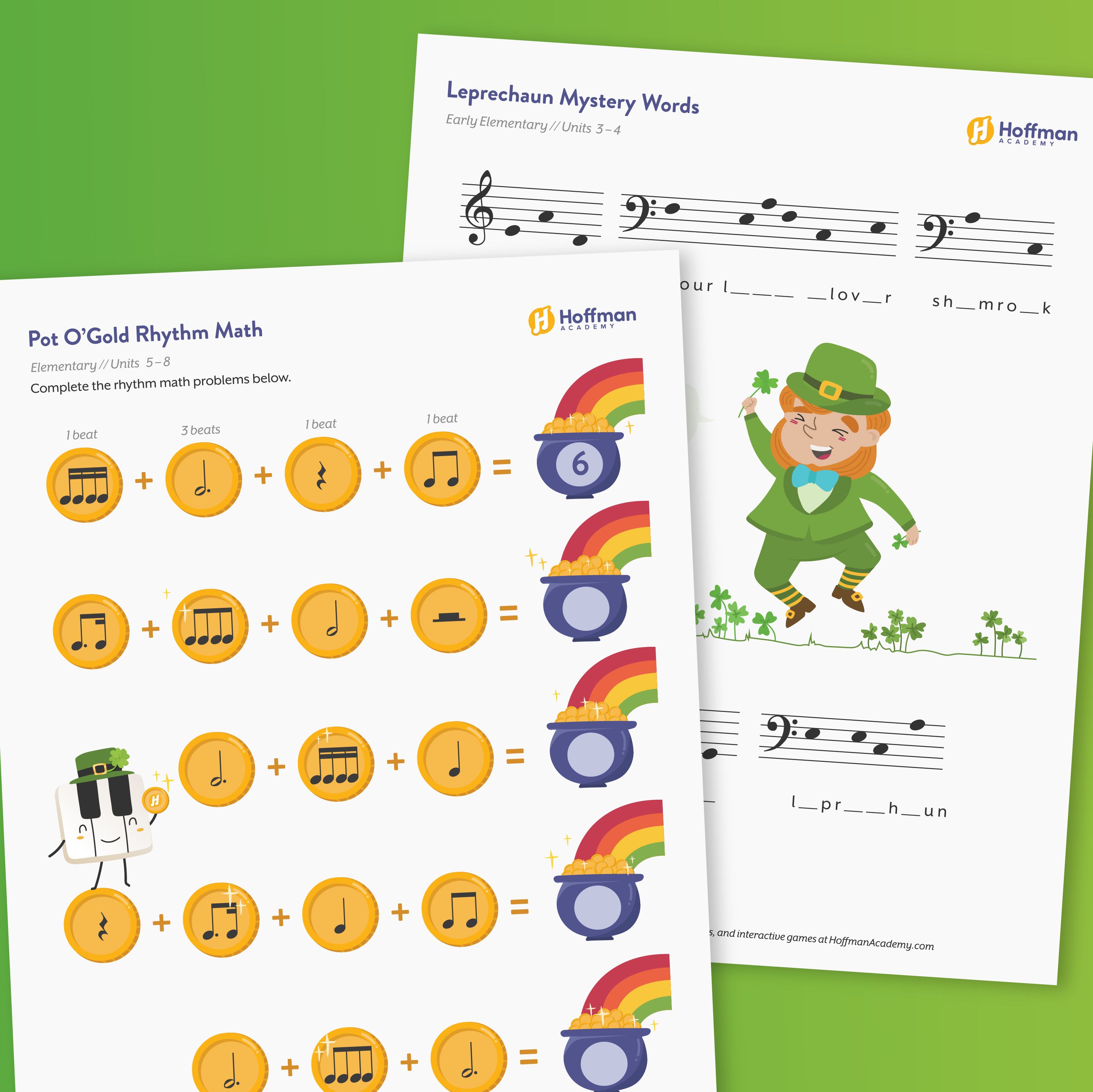 Saint Patrick's Day-Themed Music Theory Packet