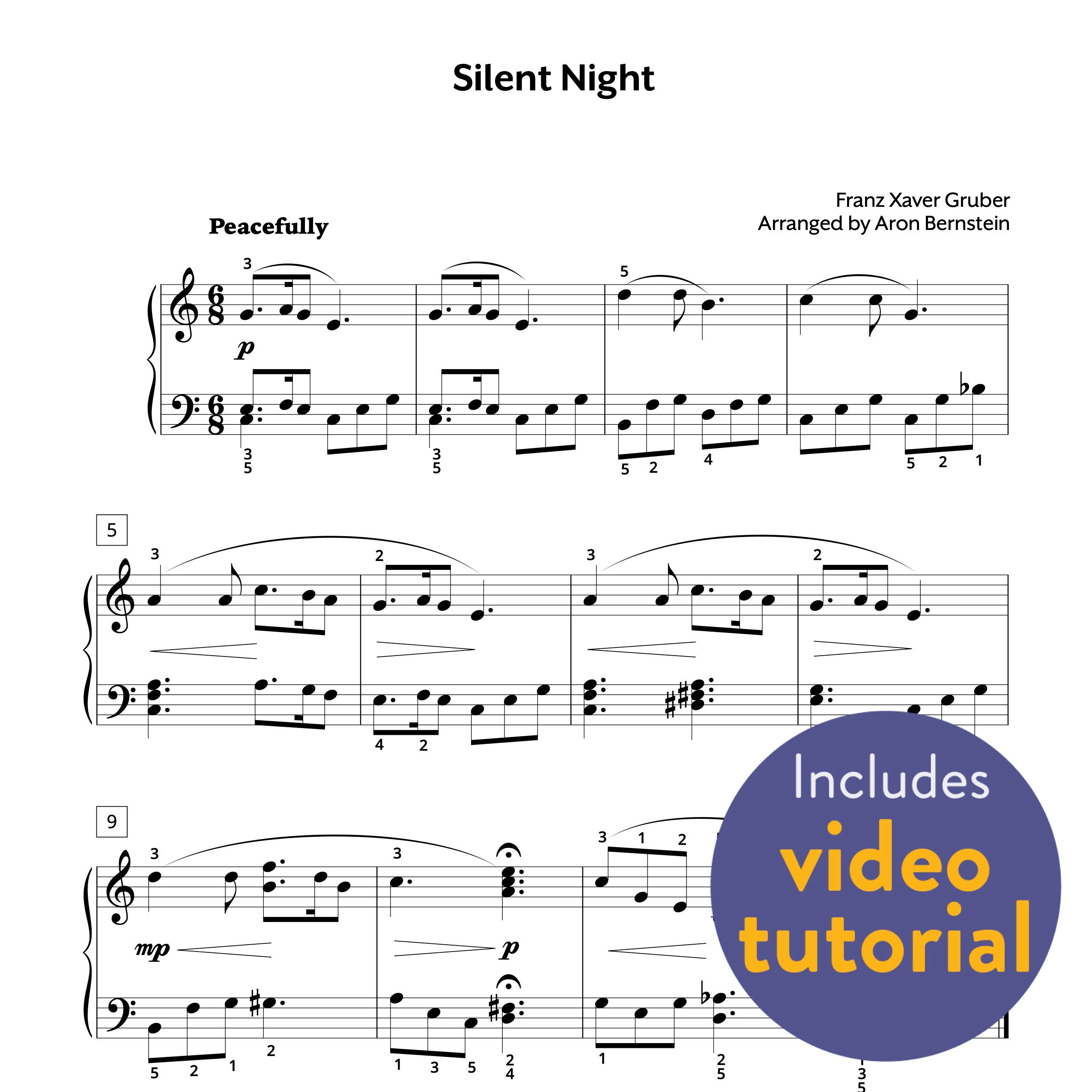 Silent Night Piano Sheet Music - Intermediate Level