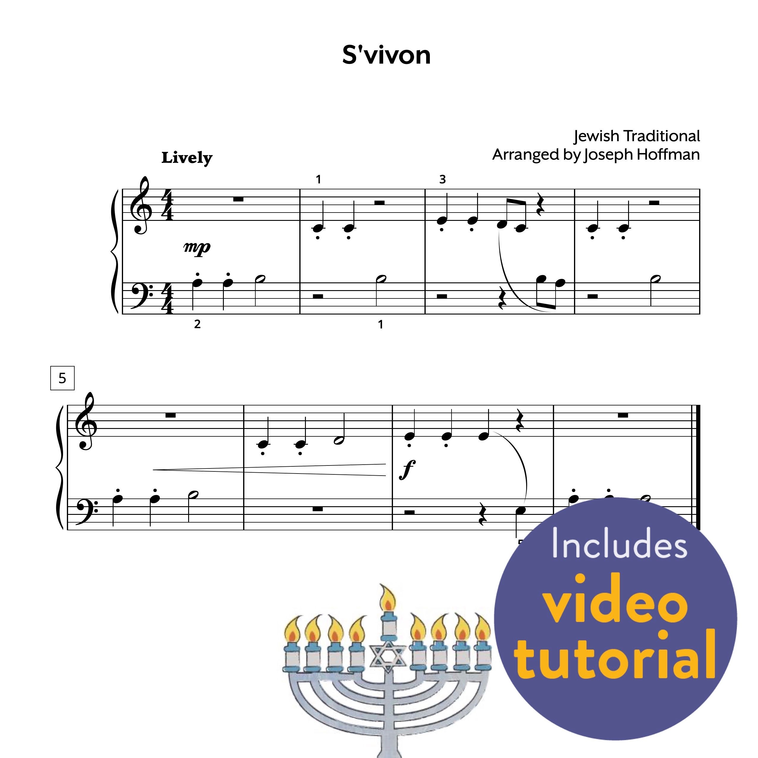 Easy Hanukkah Piano Music | S'vivon | PDF