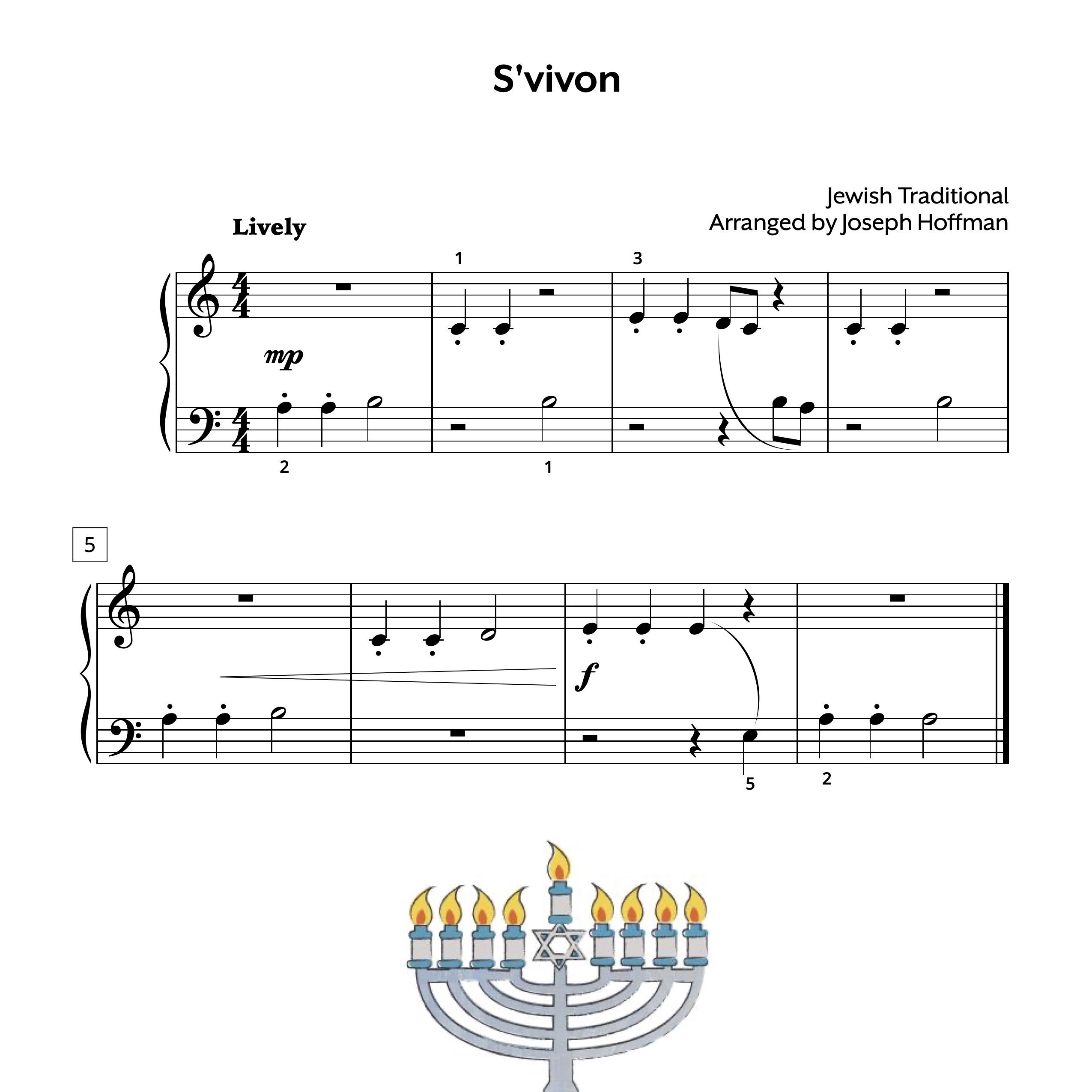 Easy Hanukkah Piano Music | S'vivon | PDF