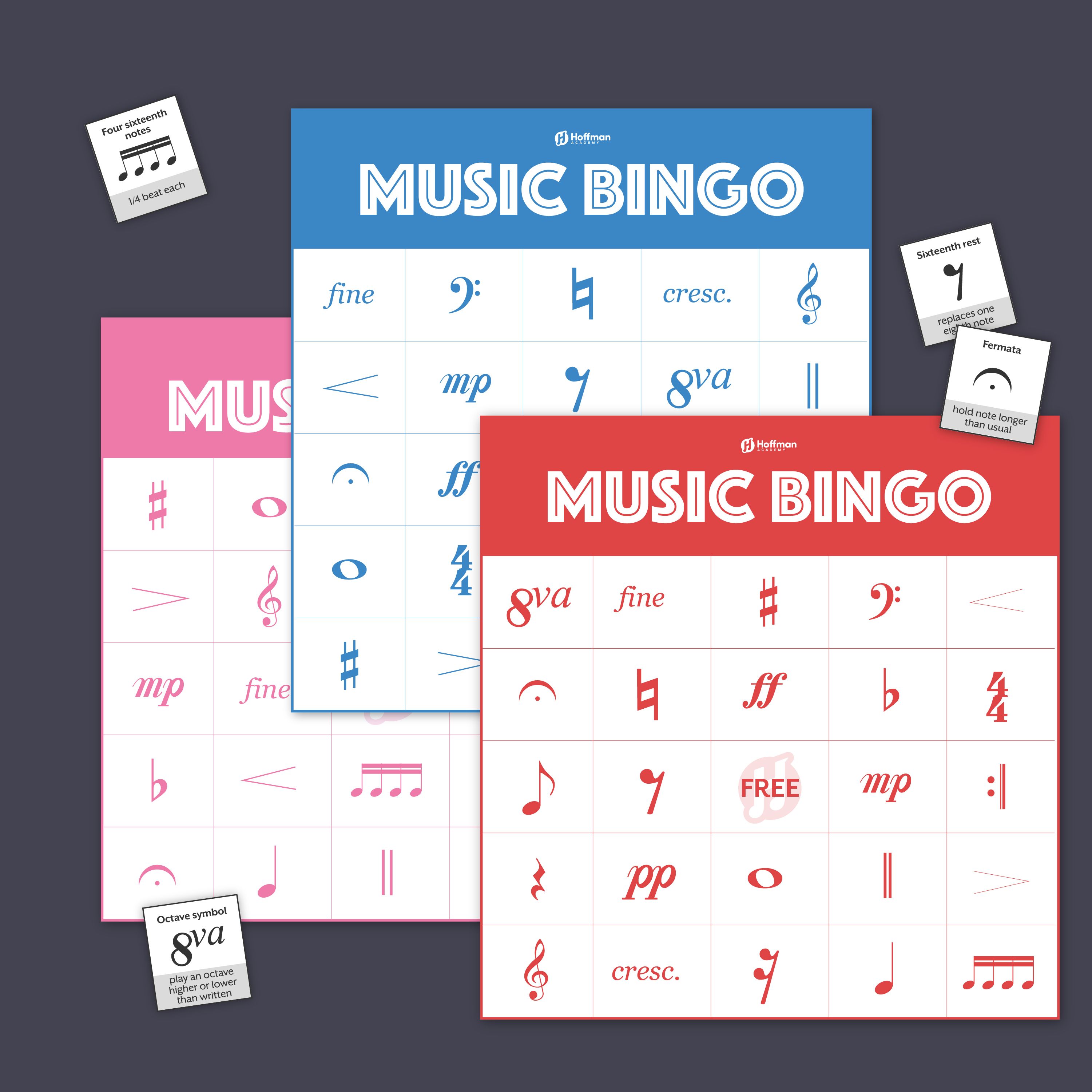 Musical Bingo | Printable Music Games